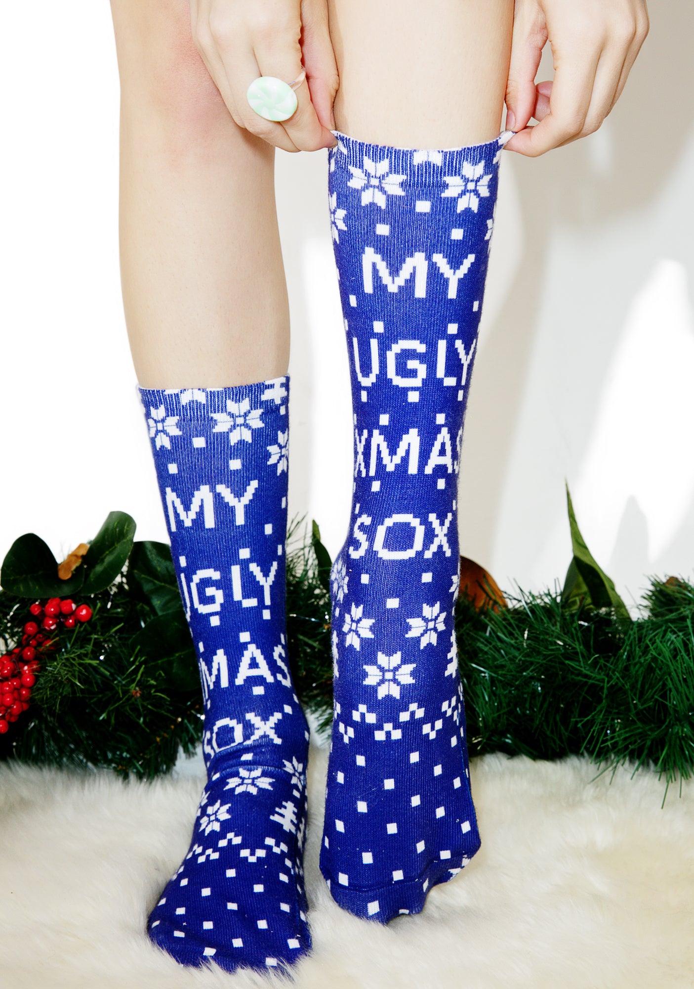 Ugly Xmas Sox Crew Socks – Dolls Kill