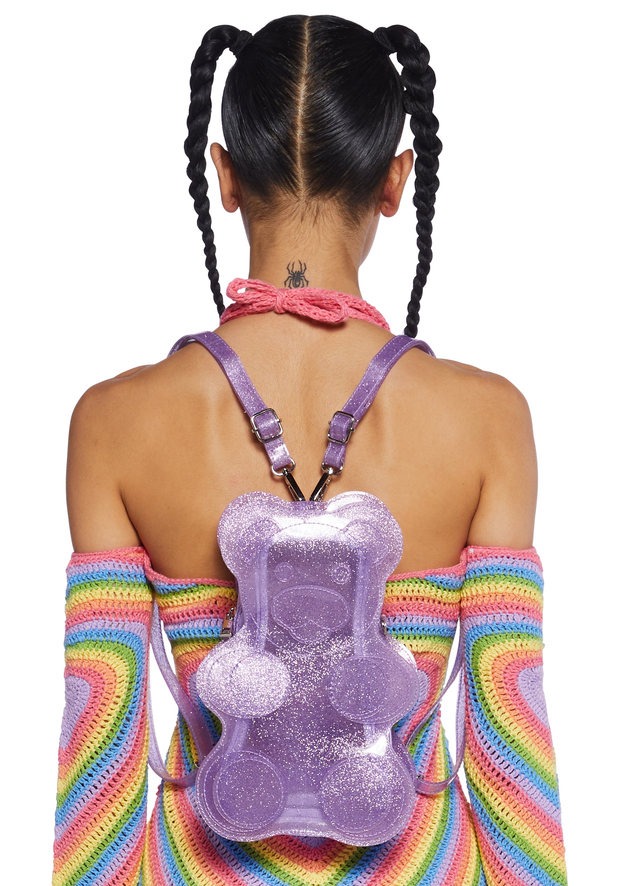 Club Exx Glitter Gummy Bear Backpack - Purple – Dolls Kill