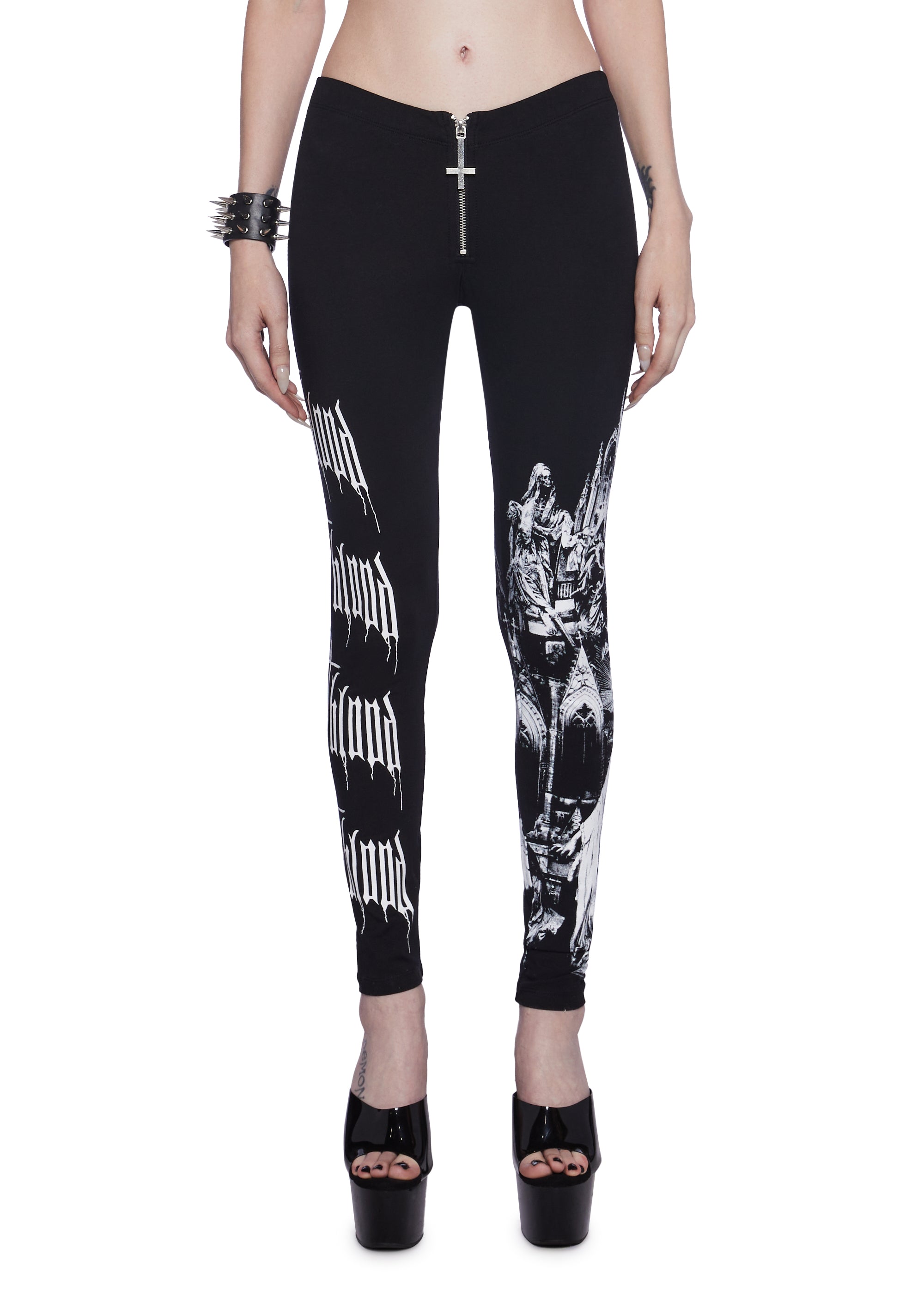 cross pattern leggings
