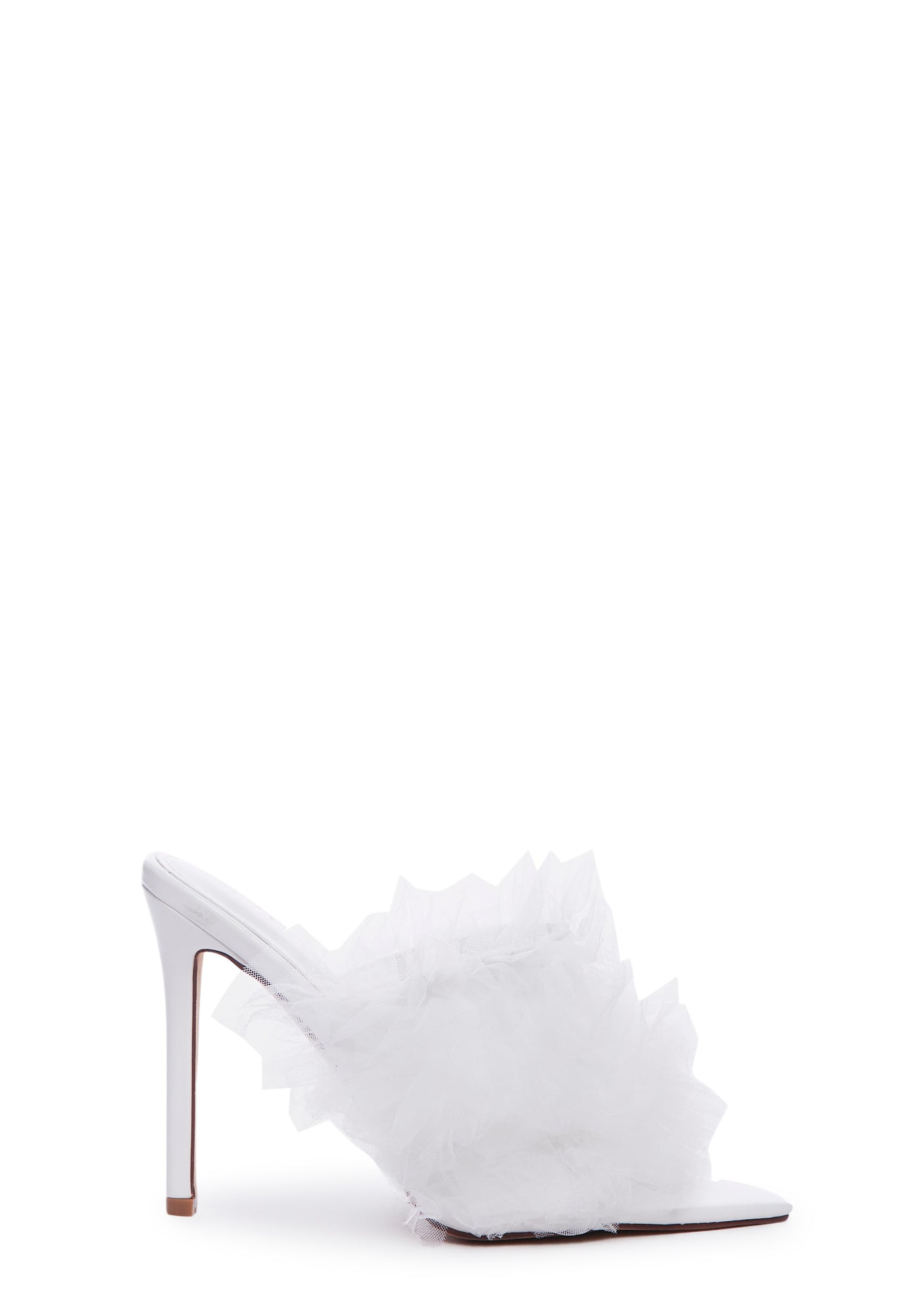 AZALEA WANG Voluminous Pointed Toe Heels - White – Dolls Kill