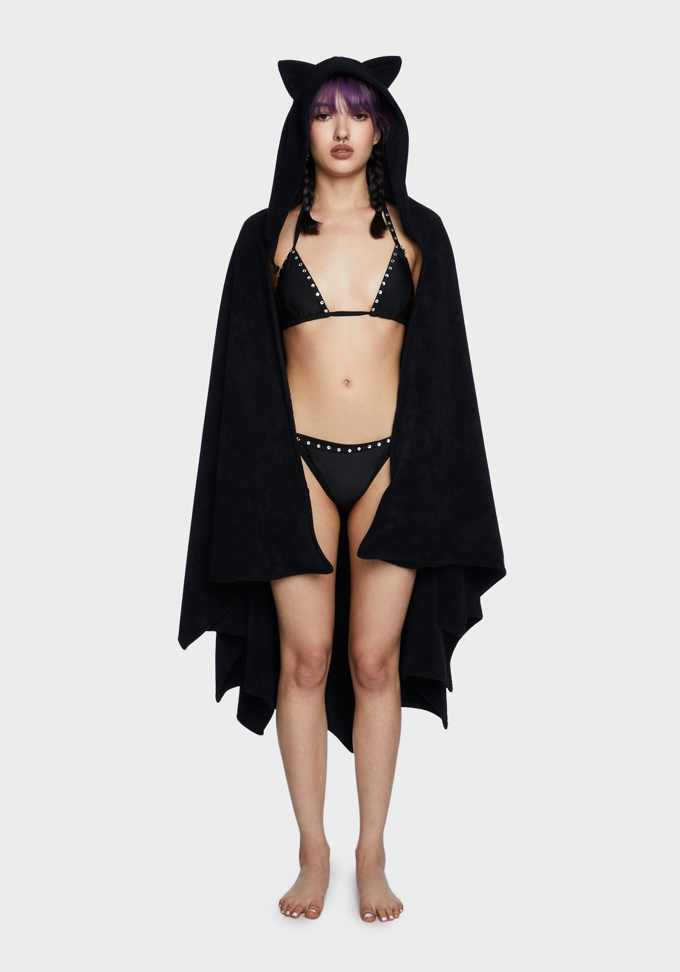 Dolls Home Bat Hooded Towel - Black – Dolls Kill