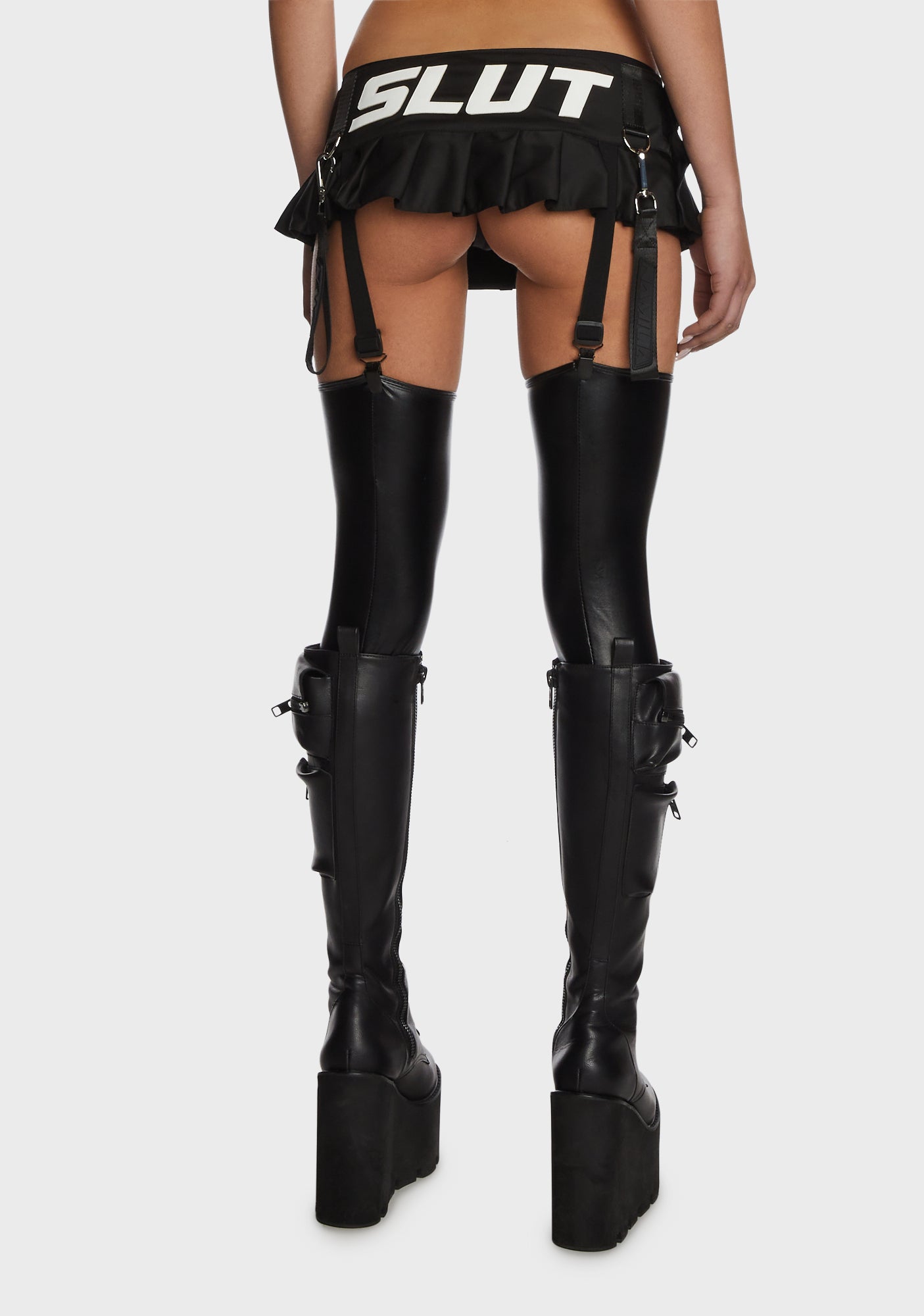 Namilia Slut Pleated Micro Mini Skirt - Black – Dolls Kill