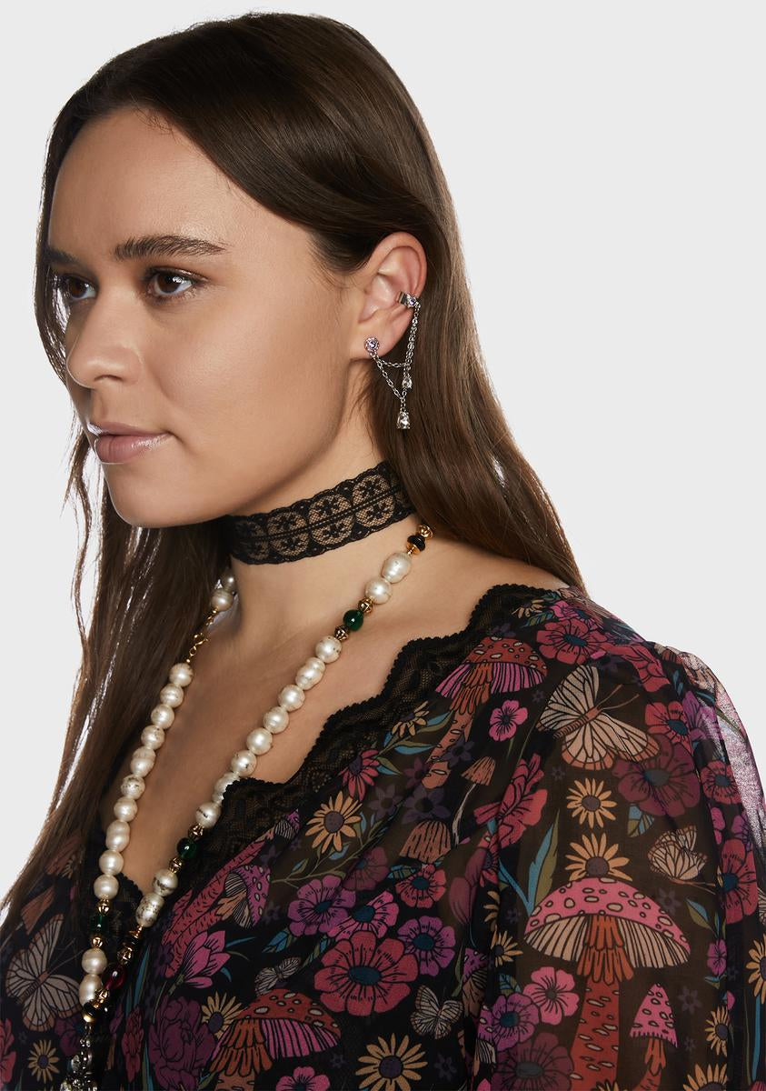 Rhinestone Gem Earring Set Multi Dolls Kill