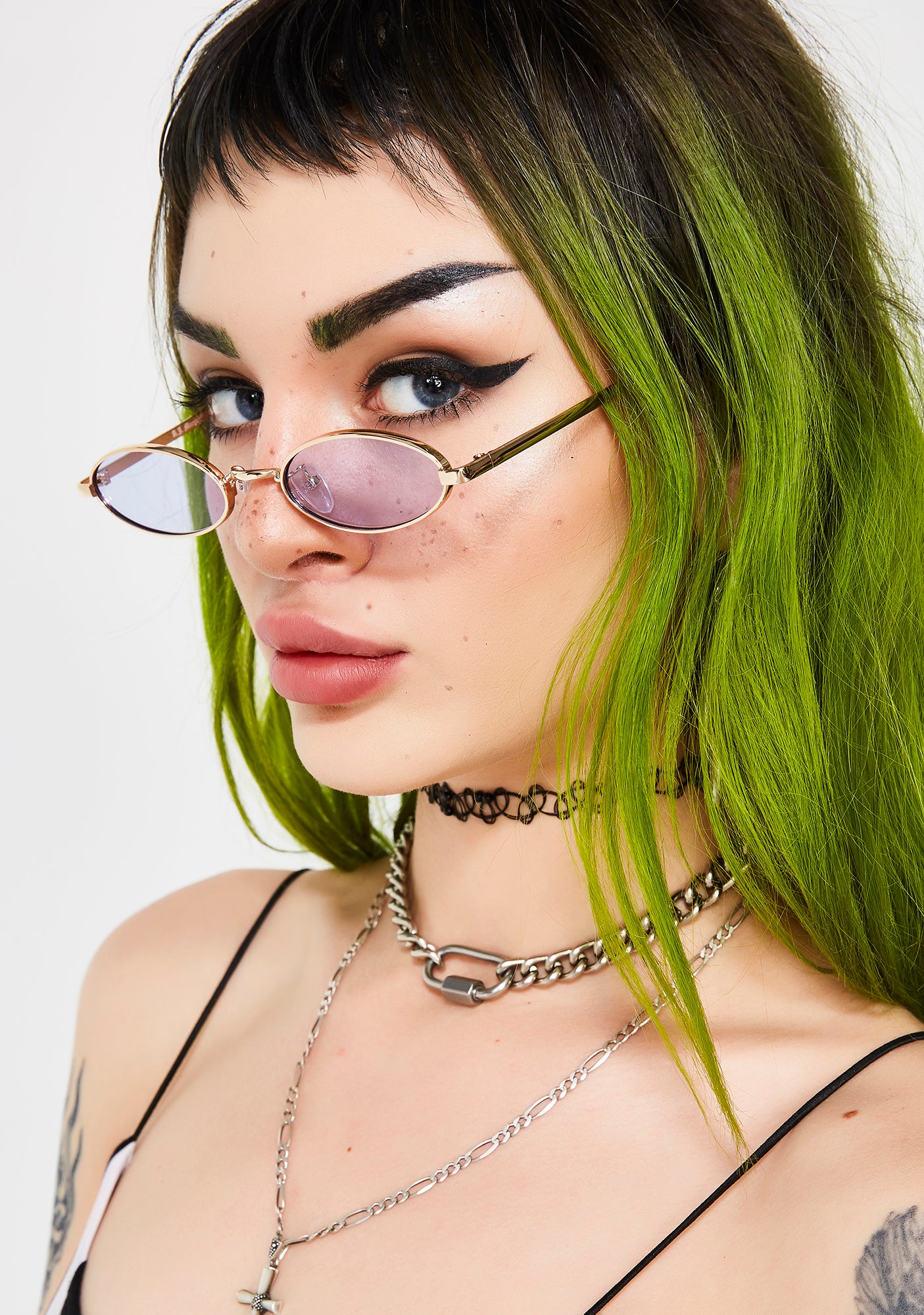 Mirco Tinted Sunglasses – Dolls Kill