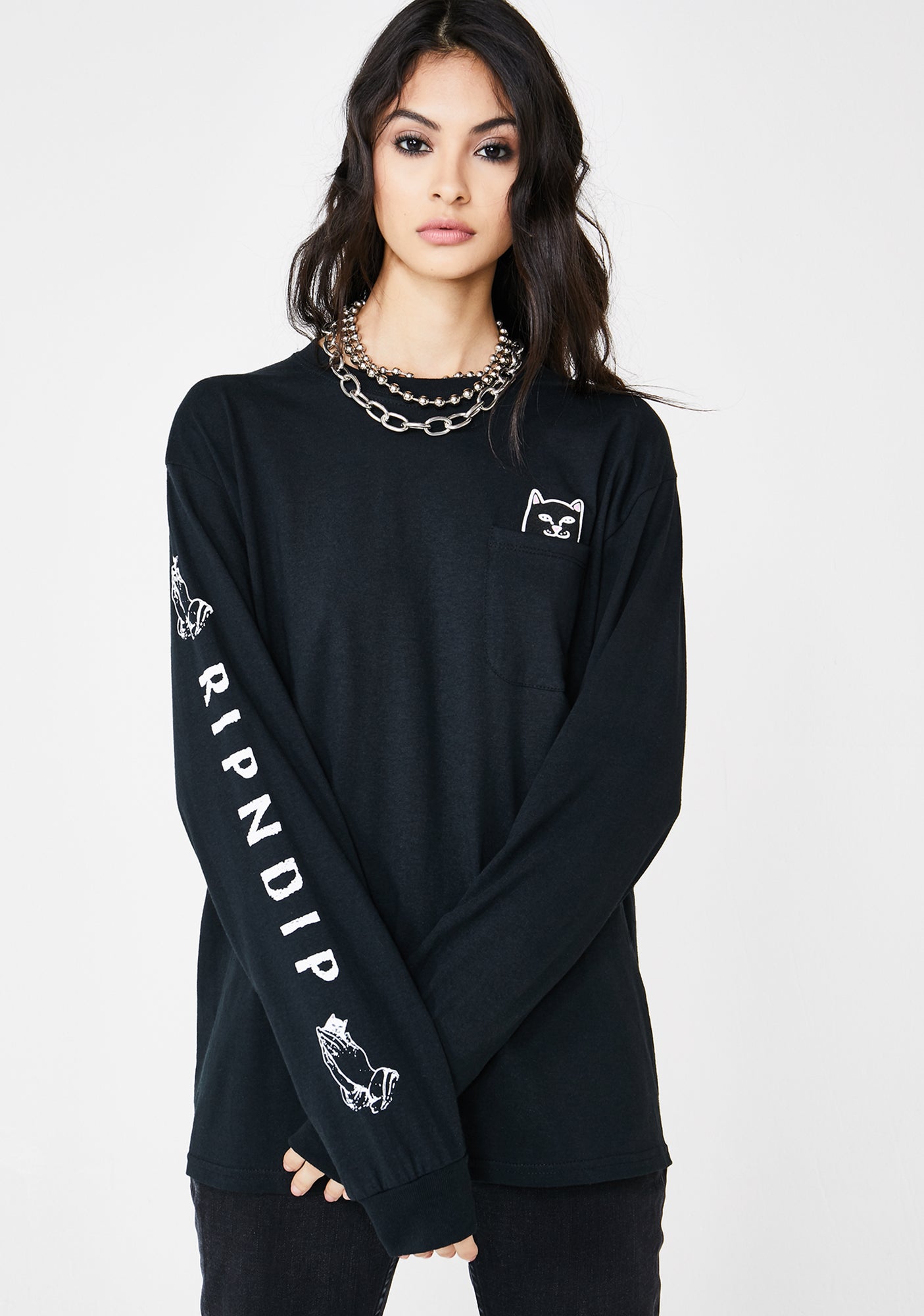 Blackout Lord Jermal Long Sleeve Tee – Dolls Kill