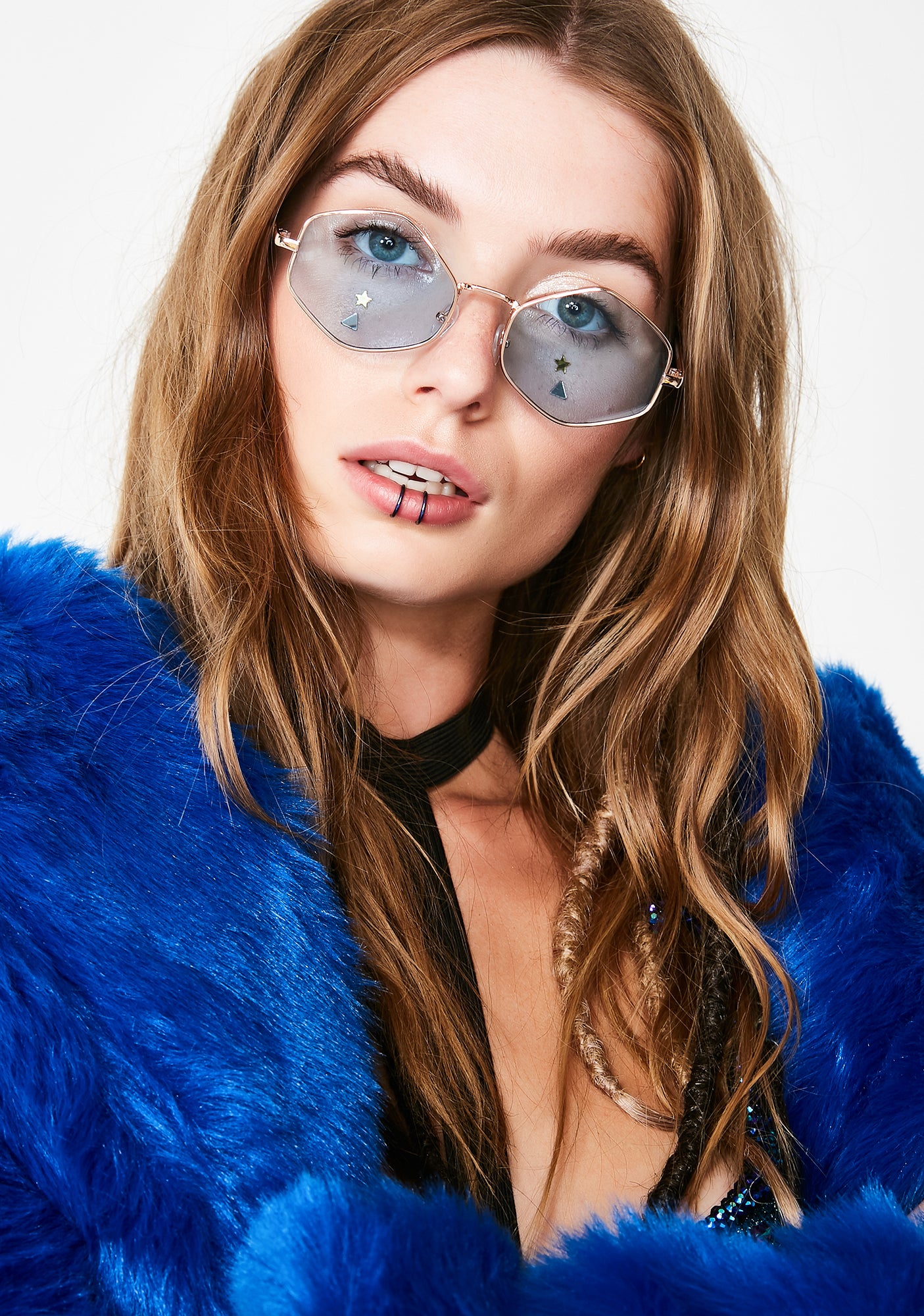 Hexagon Tinted Sunglasses – Dolls Kill