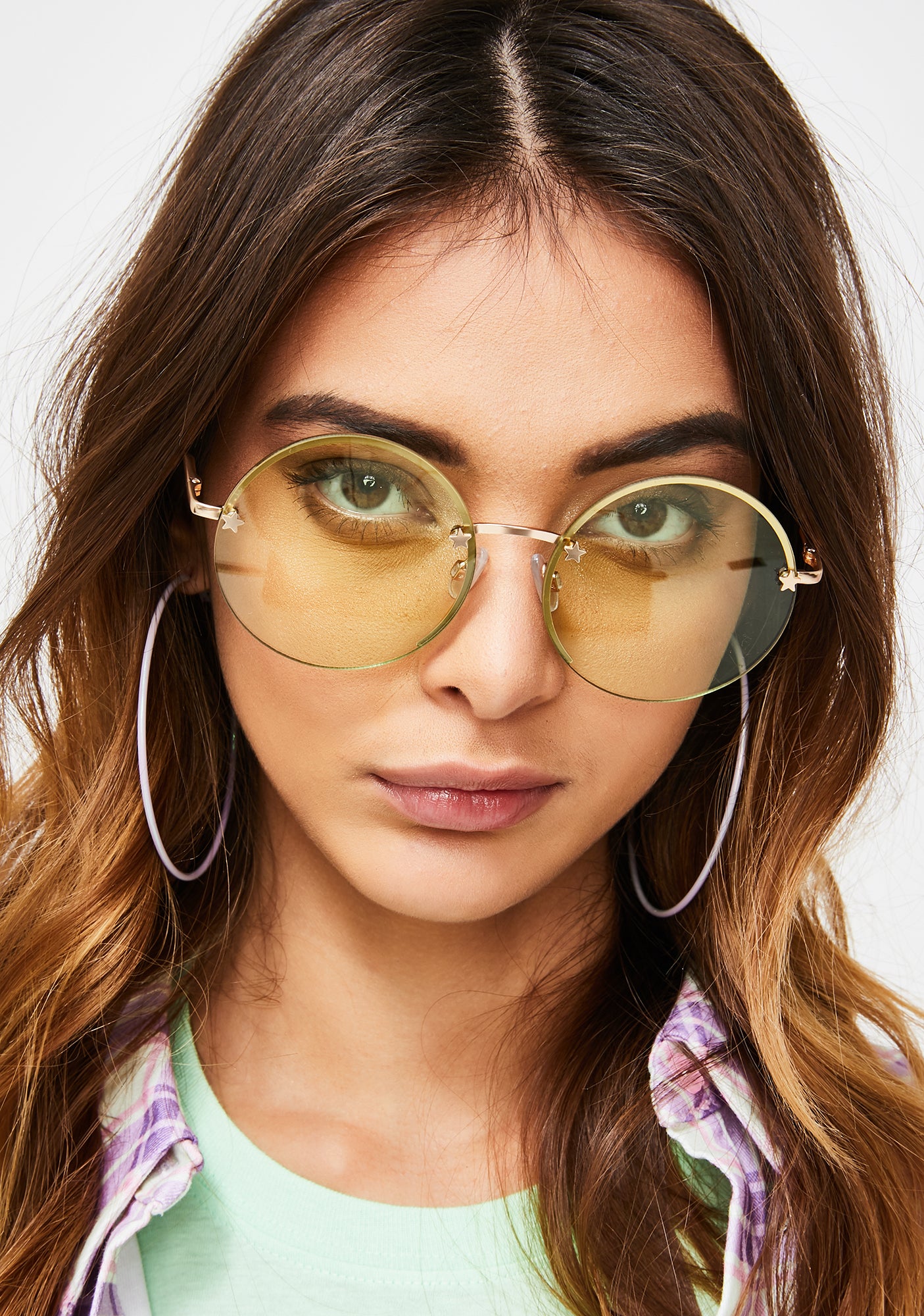 Sunny Quit Buggin' Me Round Sunglasses – Dolls Kill