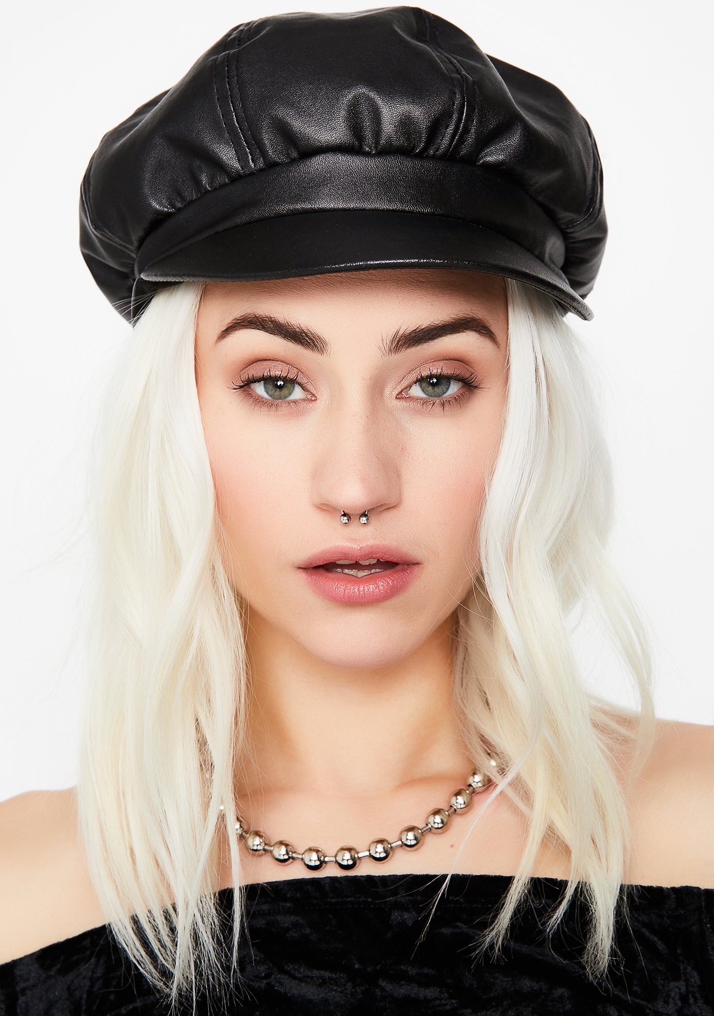 Vegan Leather Newsboy Cap – Dolls Kill