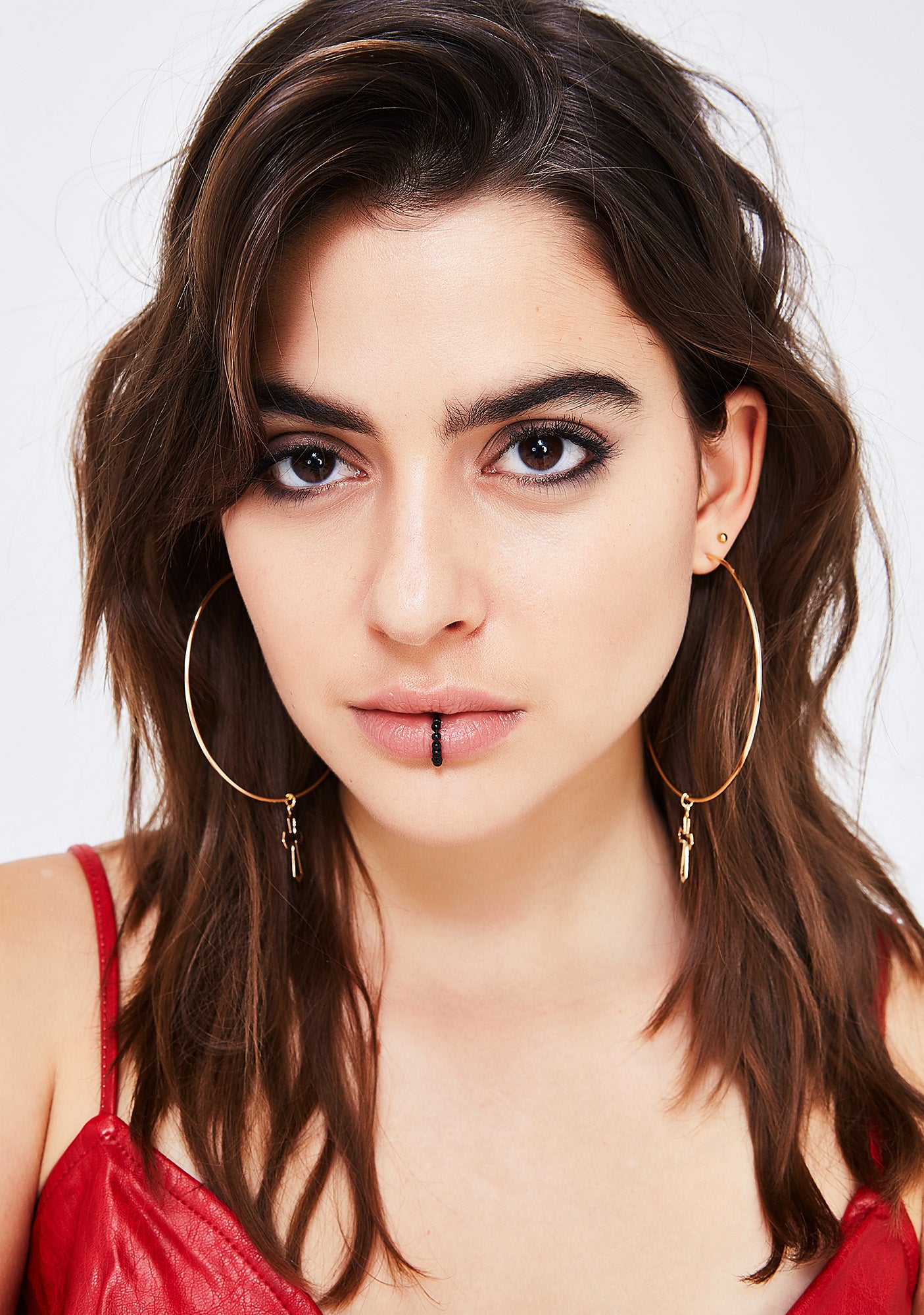 Prayin' For You Cross Hoops – Dolls Kill