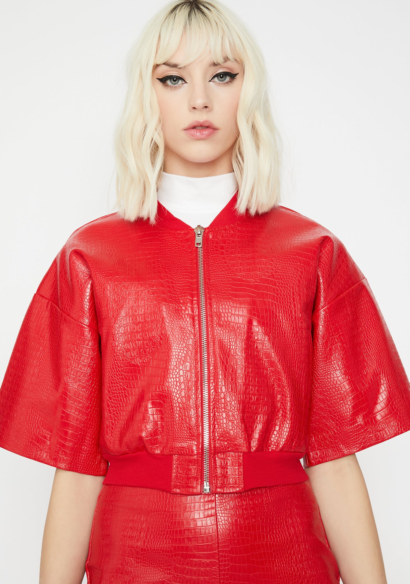 Cherry Haute Fashion Embossed Jacket – Dolls Kill