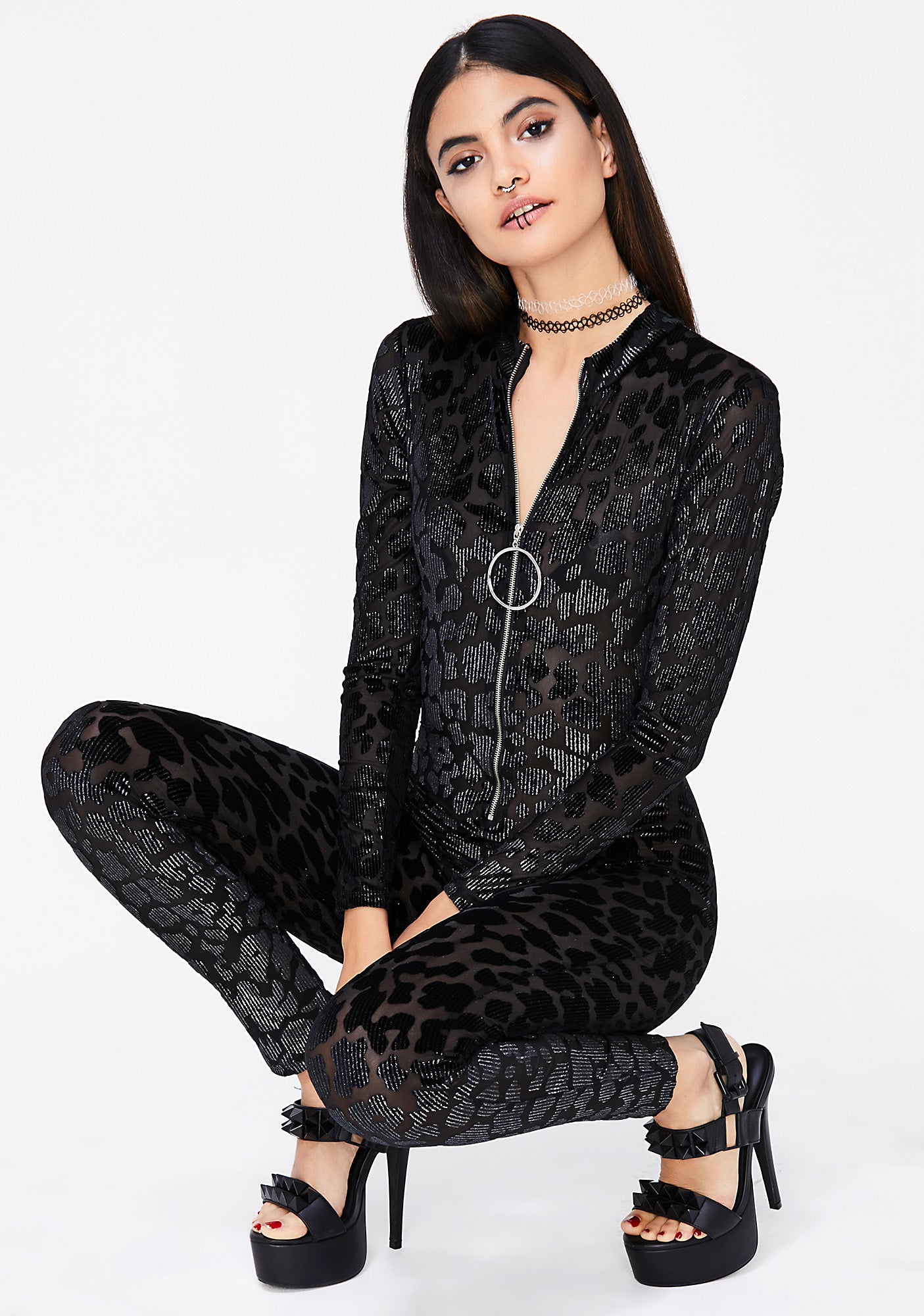 Wild Spotz Burnout Catsuit – Dolls Kill