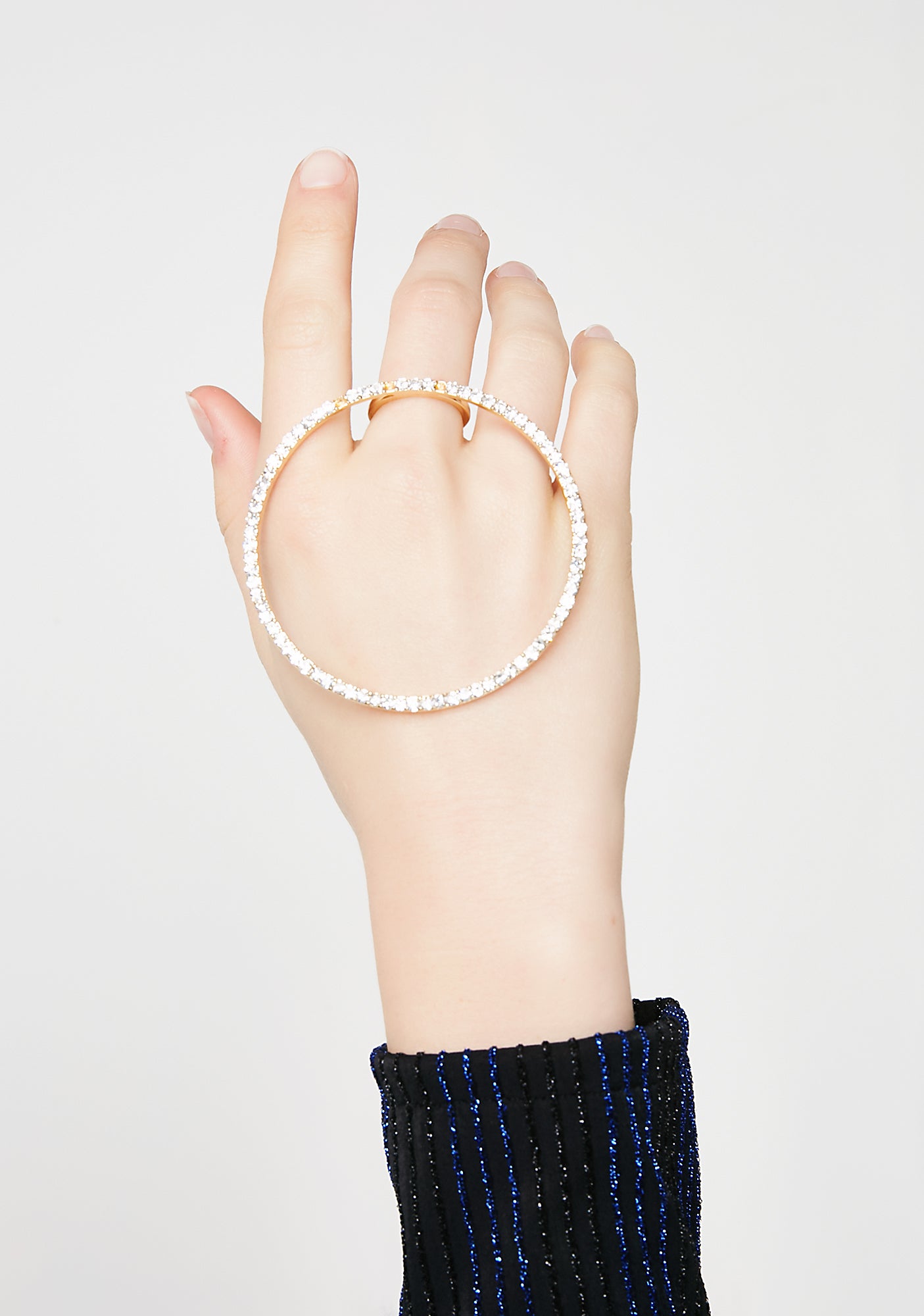 Gold Rhinestone Statement Ring – Dolls Kill