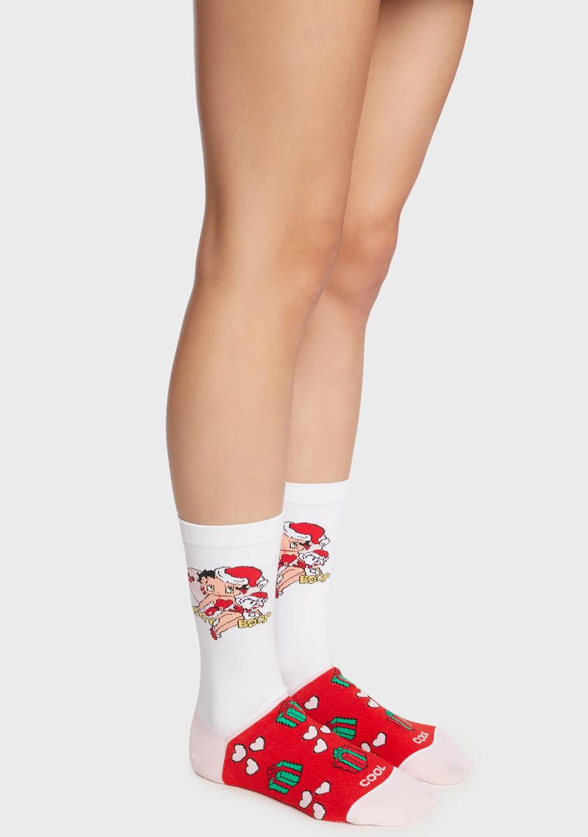 Cool Socks Betty Boop Christmas Crew Socks - Red – Dolls Kill