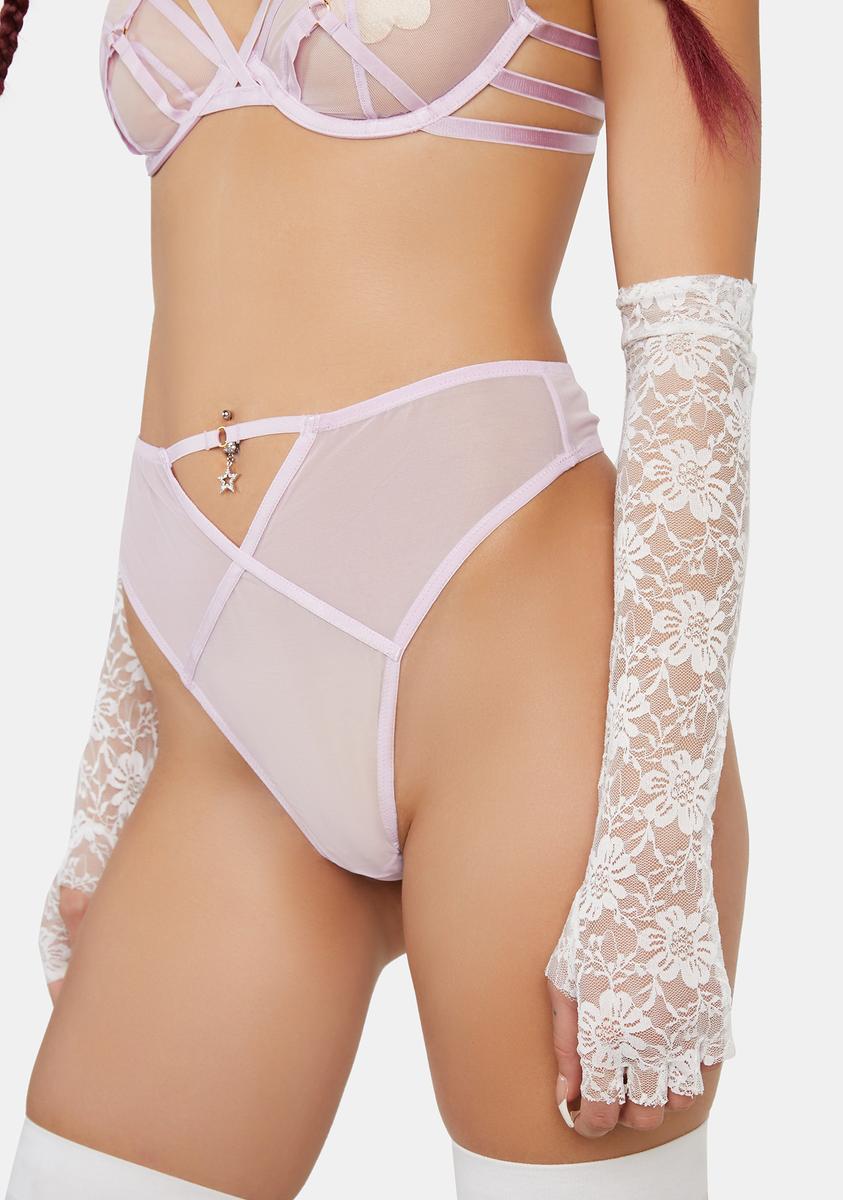 Playful Promises x Hustler Sheer Mesh High-Waist Thong - Pink – Dolls Kill