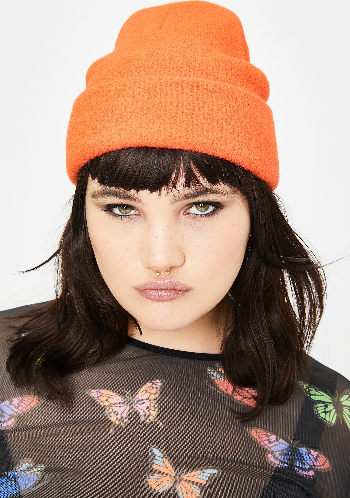 Orange Dallas Beanie – Dolls Kill