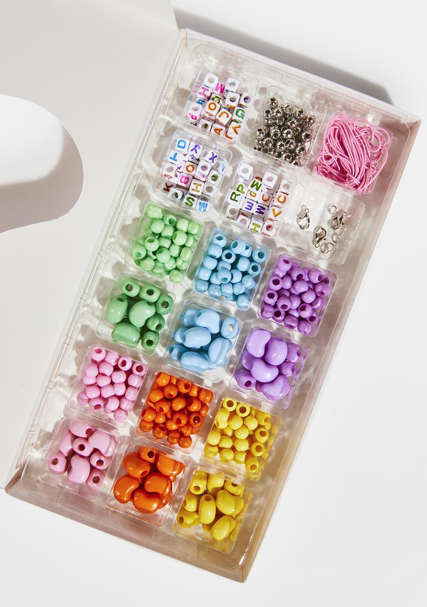 Jelly Bean Shaped Bead Kit - Multi – Dolls Kill