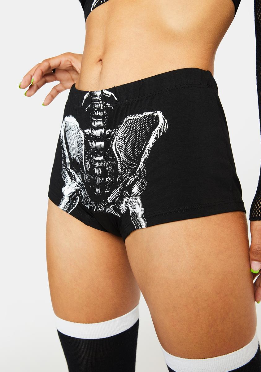 Trickz N' Treatz Bone To Pick Booty Shorts – Dolls Kill