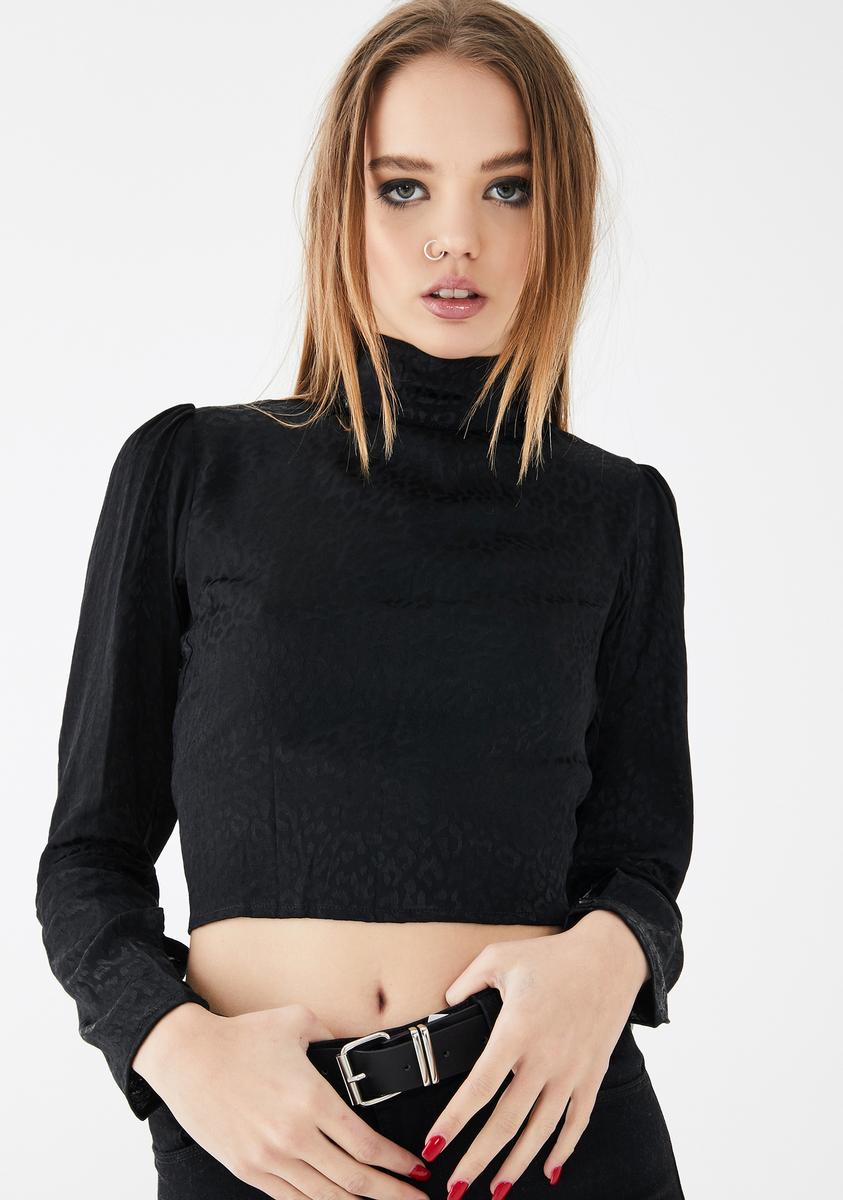 Black Cheetah Jasty Crop Top – Dolls Kill