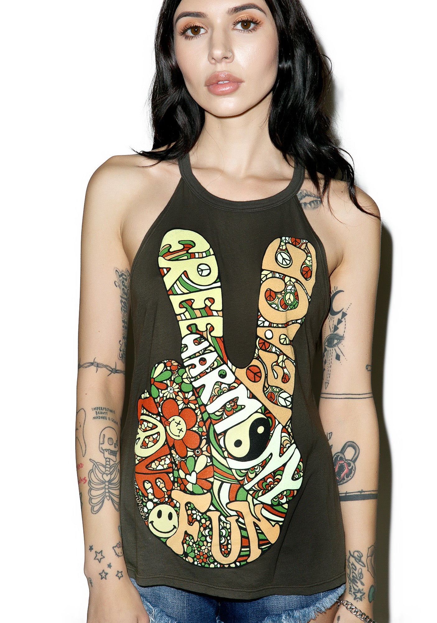 Libby Retro Peace Tank Top – Dolls Kill