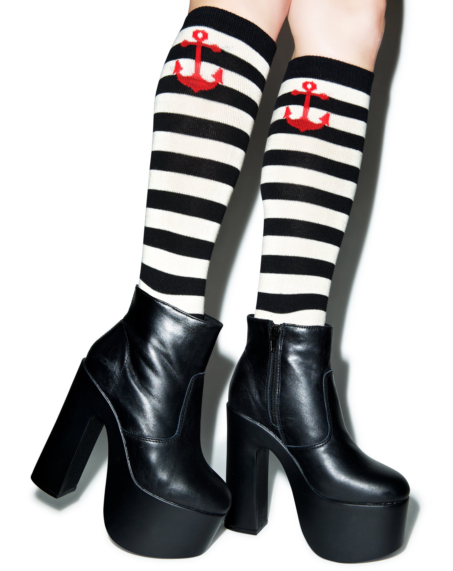 Anchor Stripe Socks – Dolls Kill