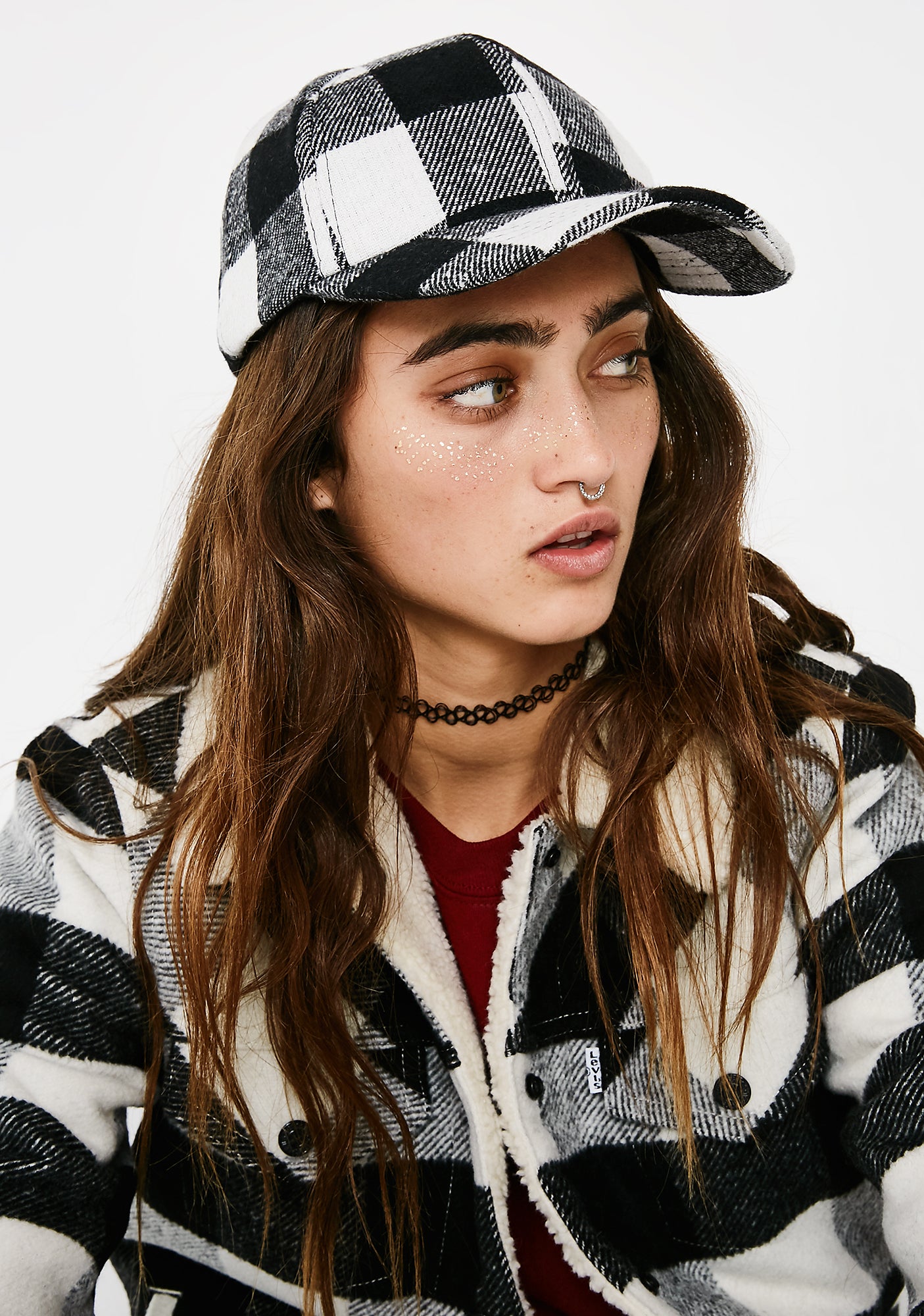 Buffalo Check Baseball Cap – Dolls Kill