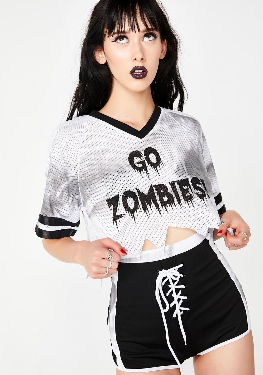 Sexy Zombie Football Player Costume Set Black Dolls Kill