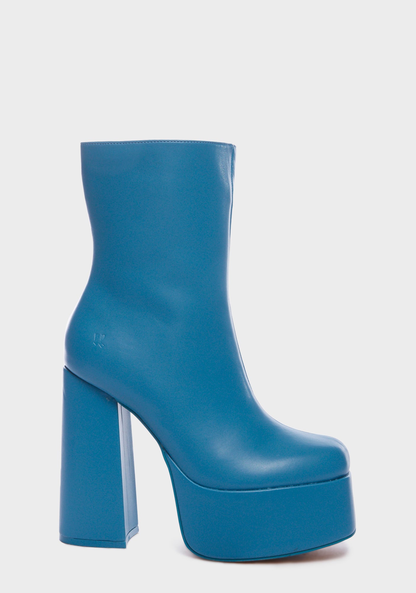 Koi Footwear Vegan Leather Platform Boots Blue Dolls Kill
