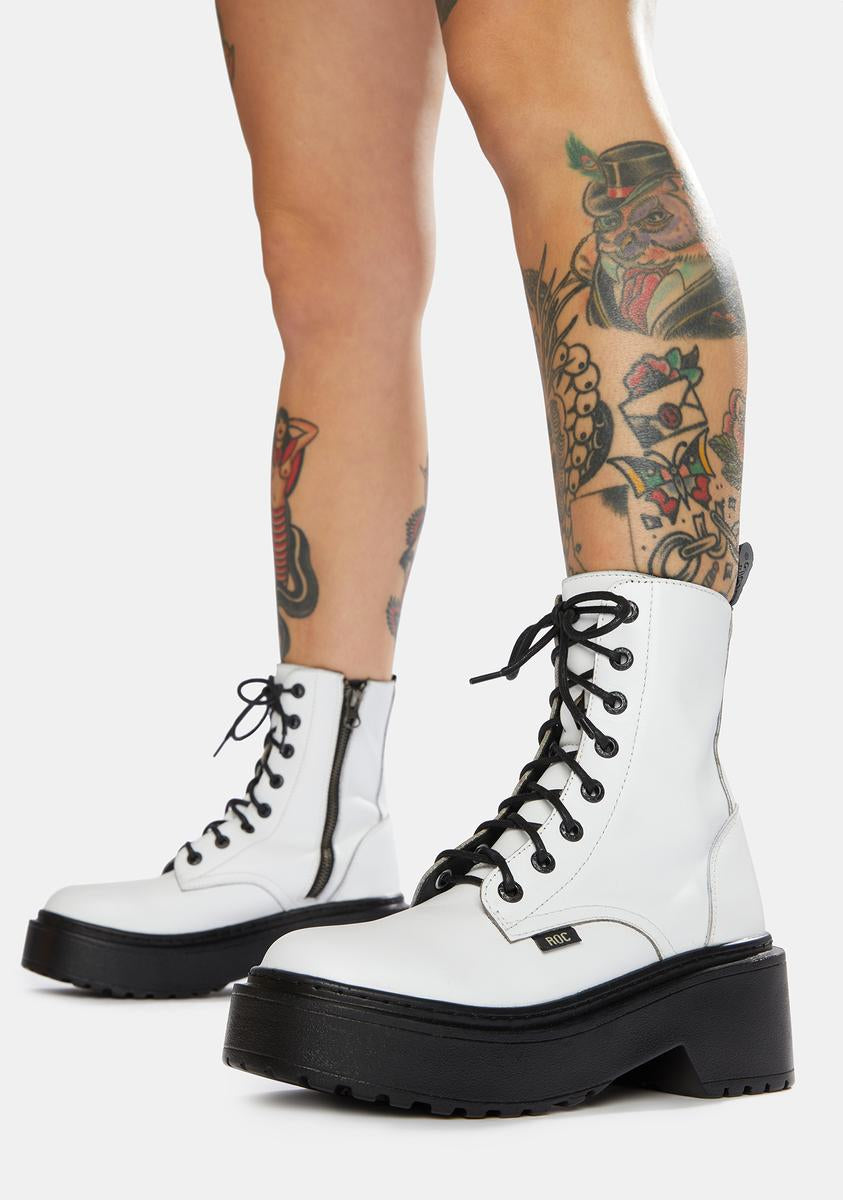 Dollskill Australia Grey Black Combat Boots Dollskill Current Mood