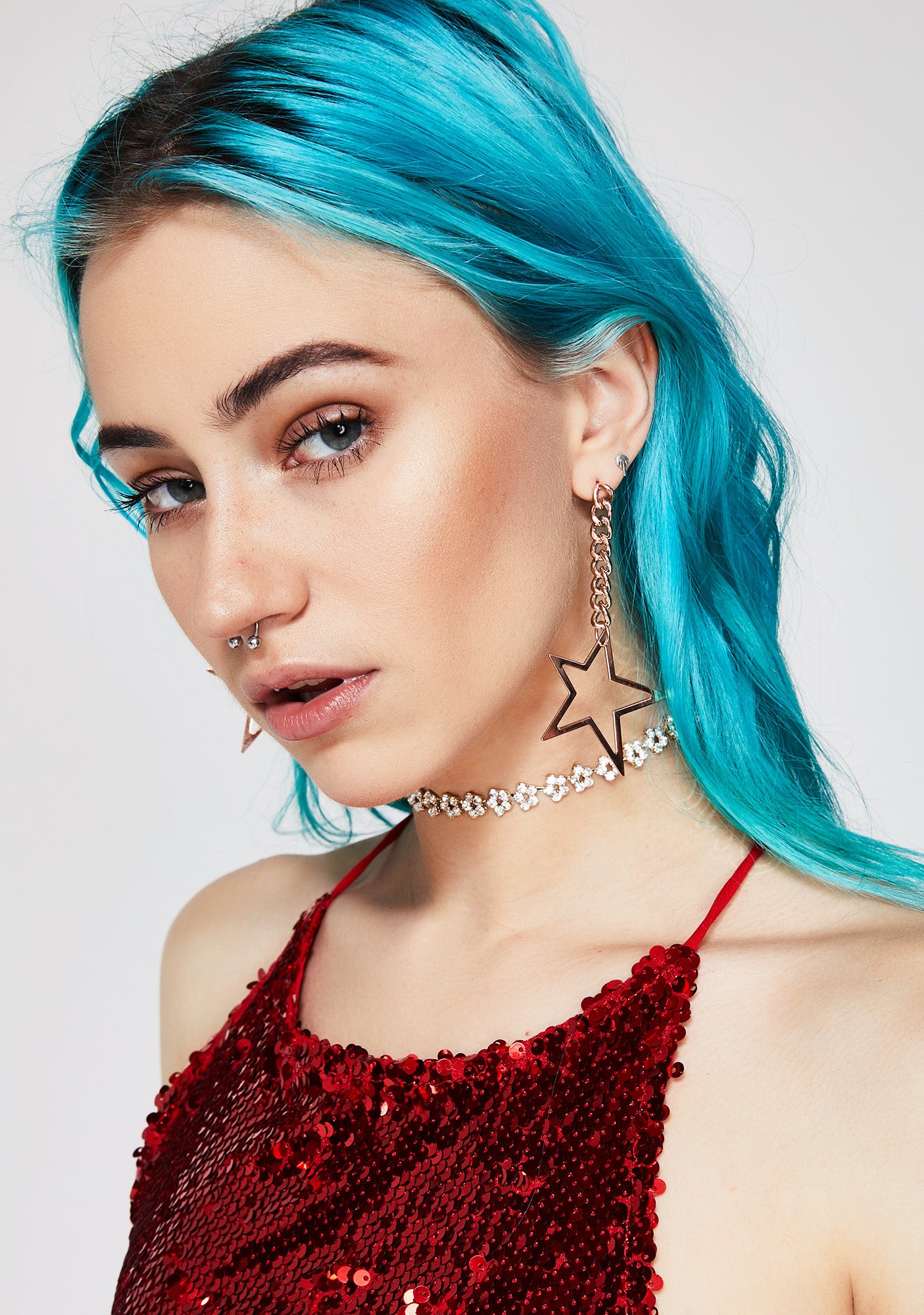 Chain Star Drop Earrings – Dolls Kill