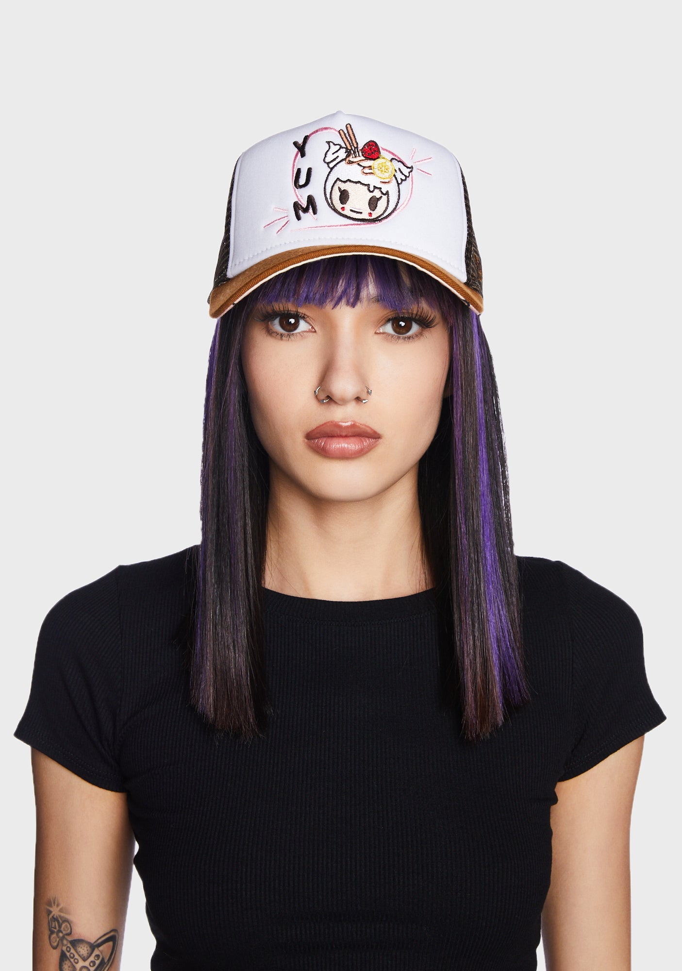 Tokidoki Graphic Trucker Hat - Brown – Dolls Kill