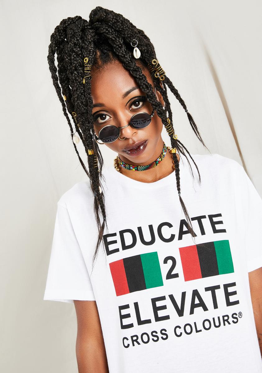 Cross Colours Educate to Elevate T-Shirt – Dolls Kill