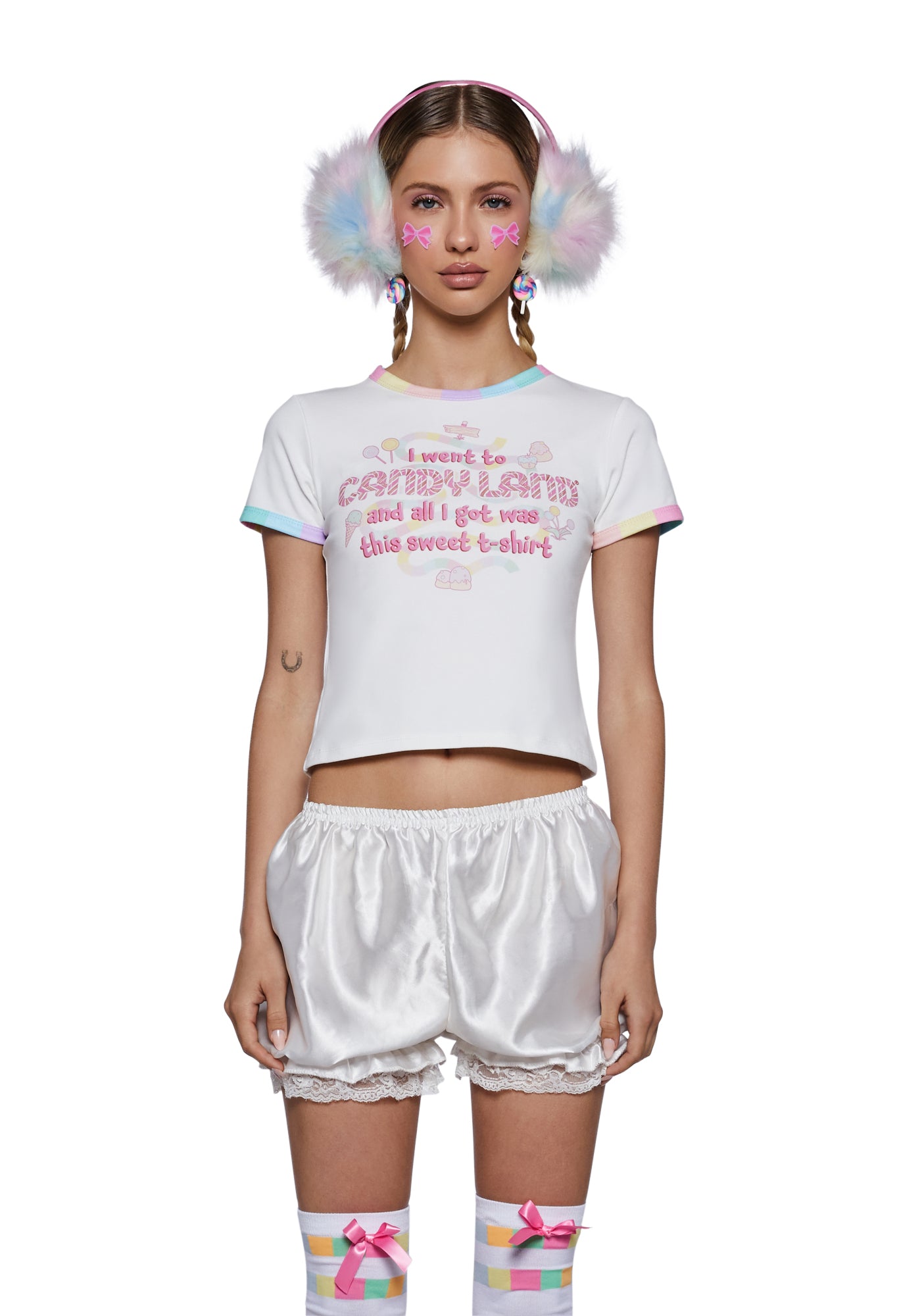 Dolls Kill x Candyland Washed Graphic Tee - Multi