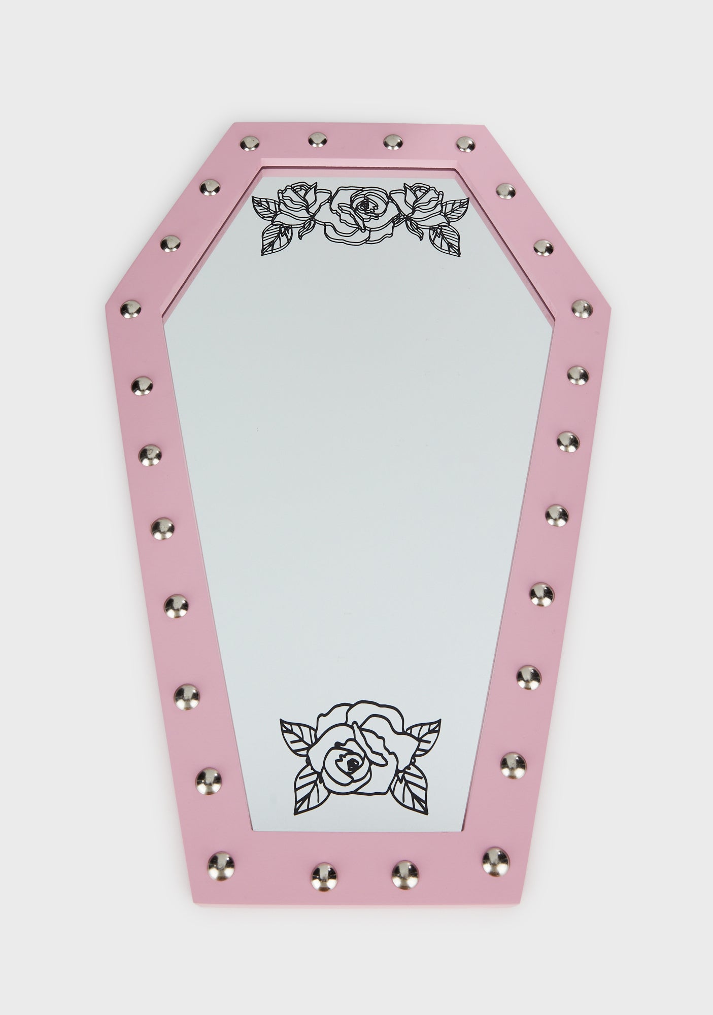 Dolls Home Rose Coffin Stud Mirror - Pink – Dolls Kill