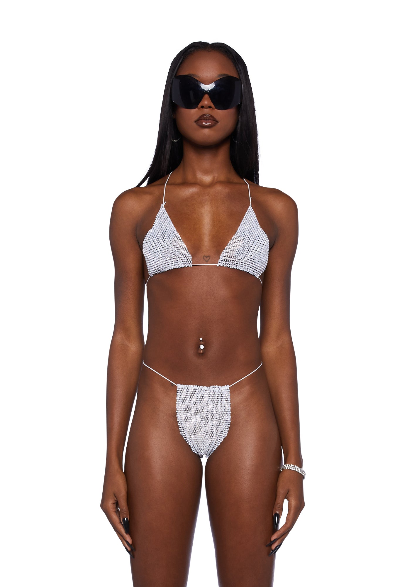 Rhinestone lingerie set store