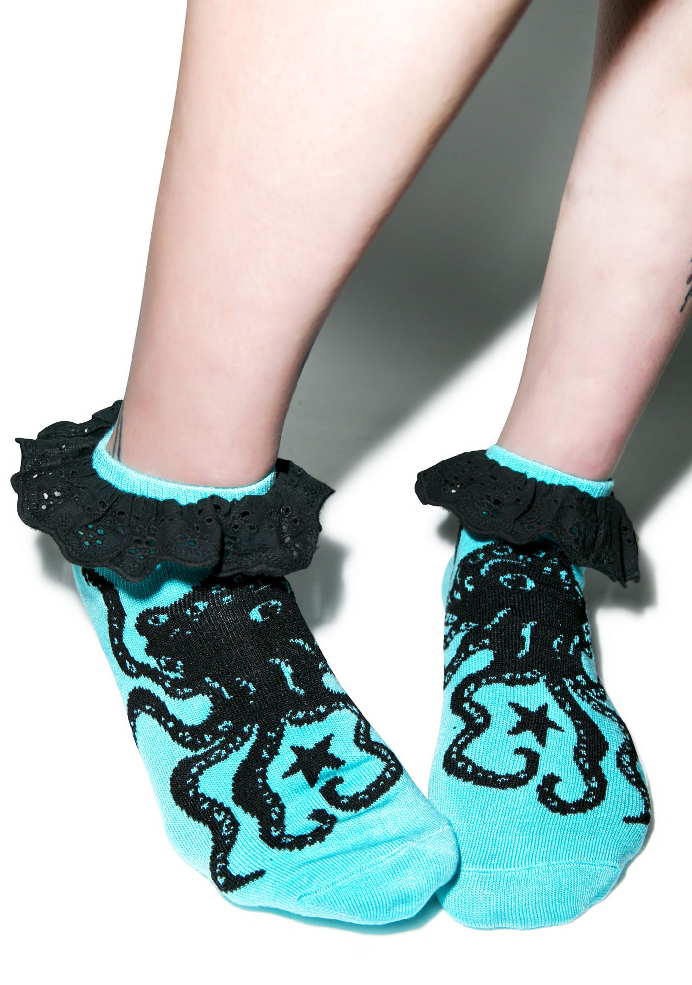 Sea Garden Eyelet Socks – Dolls Kill