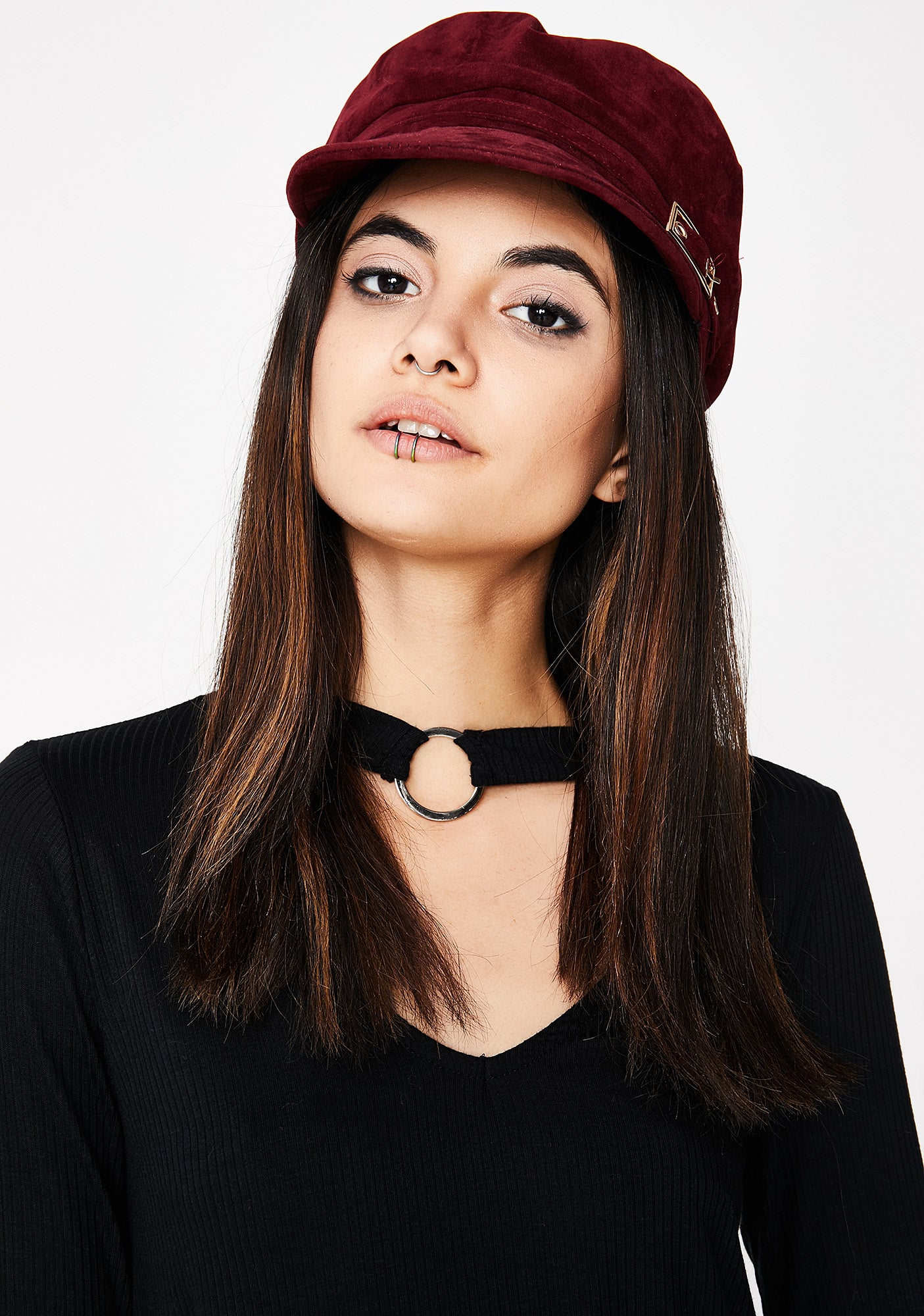Textured Buckle Newsbody Cap – Dolls Kill