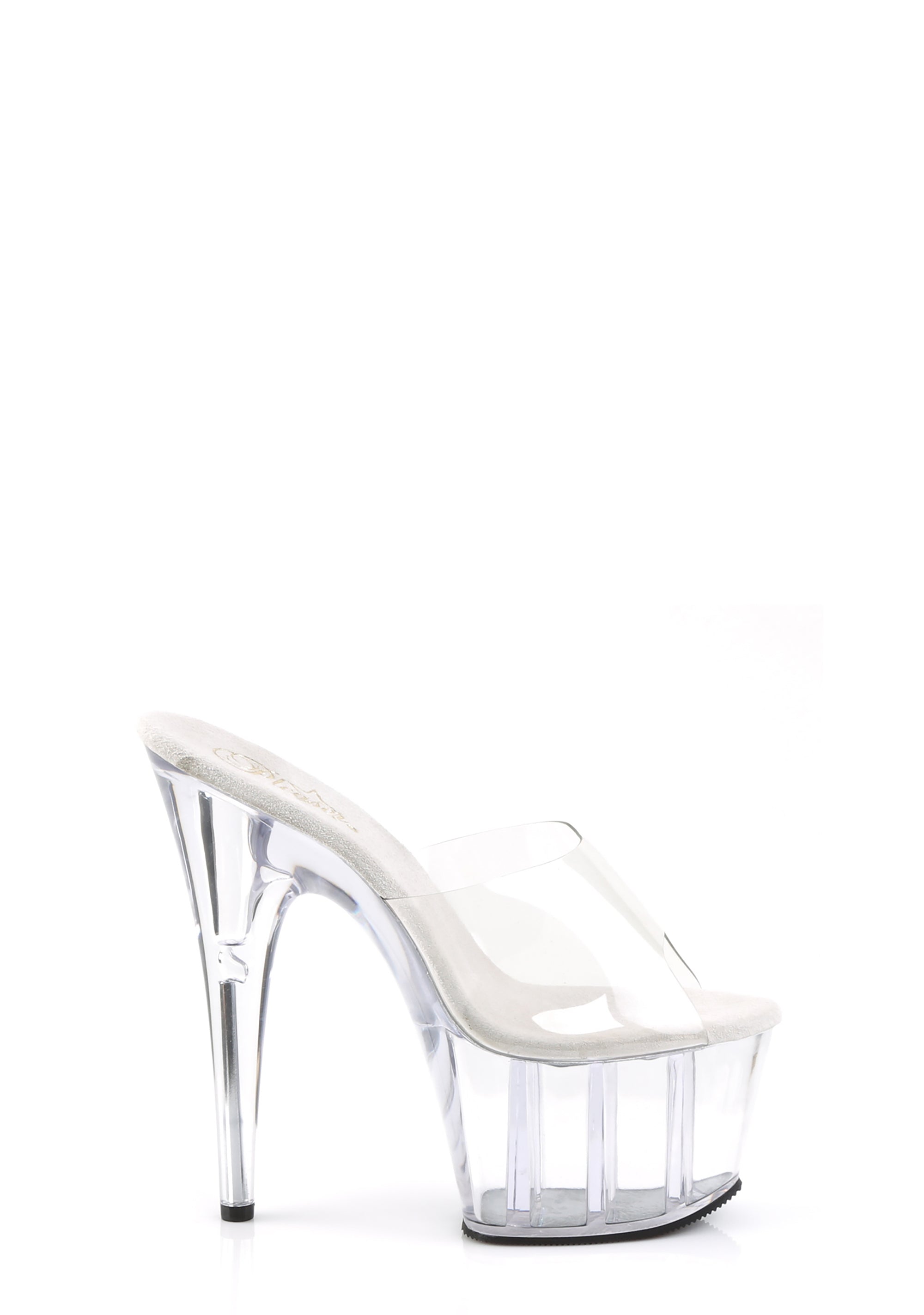 Adore-701 Platform Slides-Clear – Dolls Kill