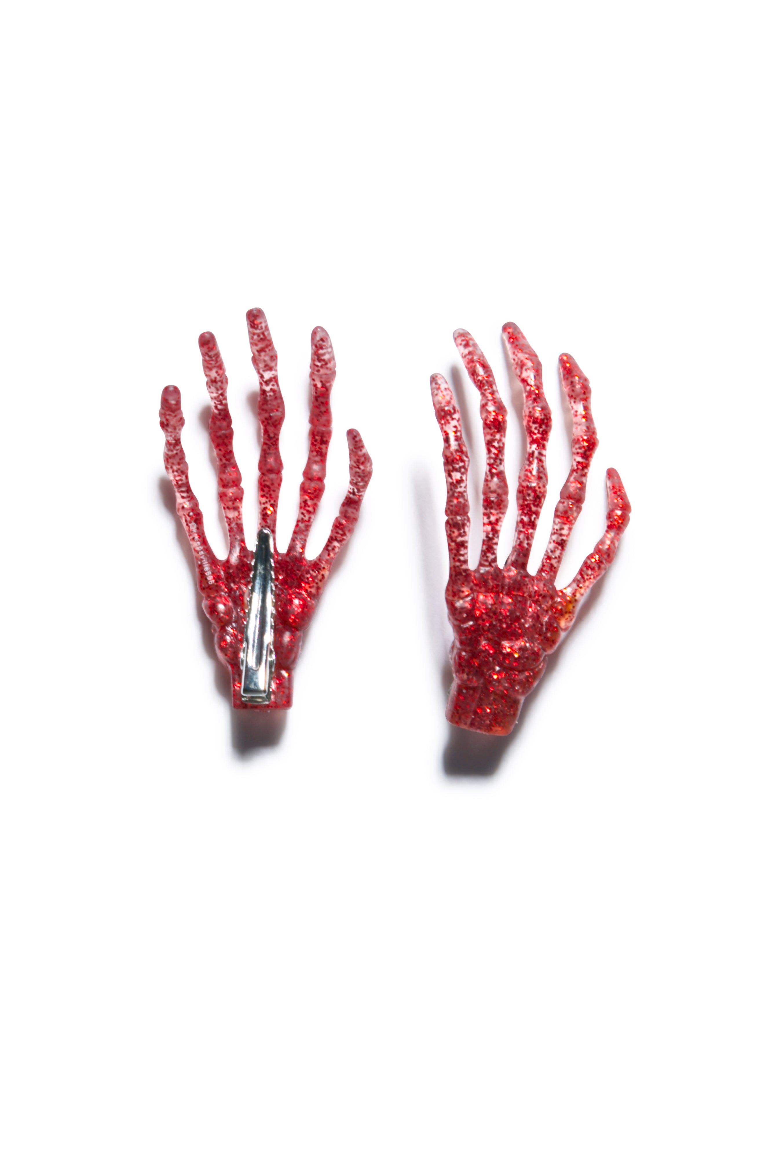 Skeleton Bone Hands Hair Slides – Dolls Kill