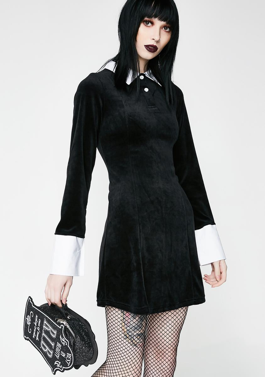 Addams Velvet Dress - Red – Dolls Kill