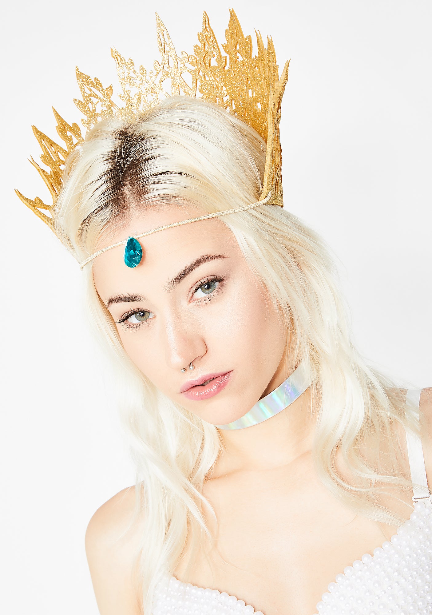 Glitter Cutout Jewel Crown – Dolls Kill