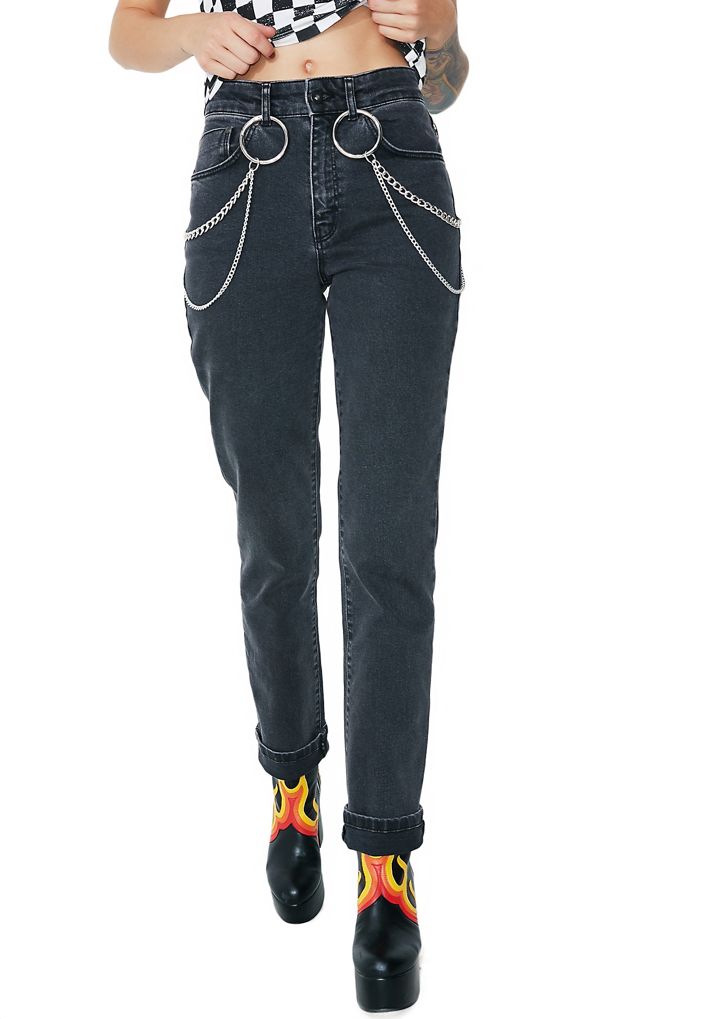 Smoke Bolt Jeans – Dolls Kill