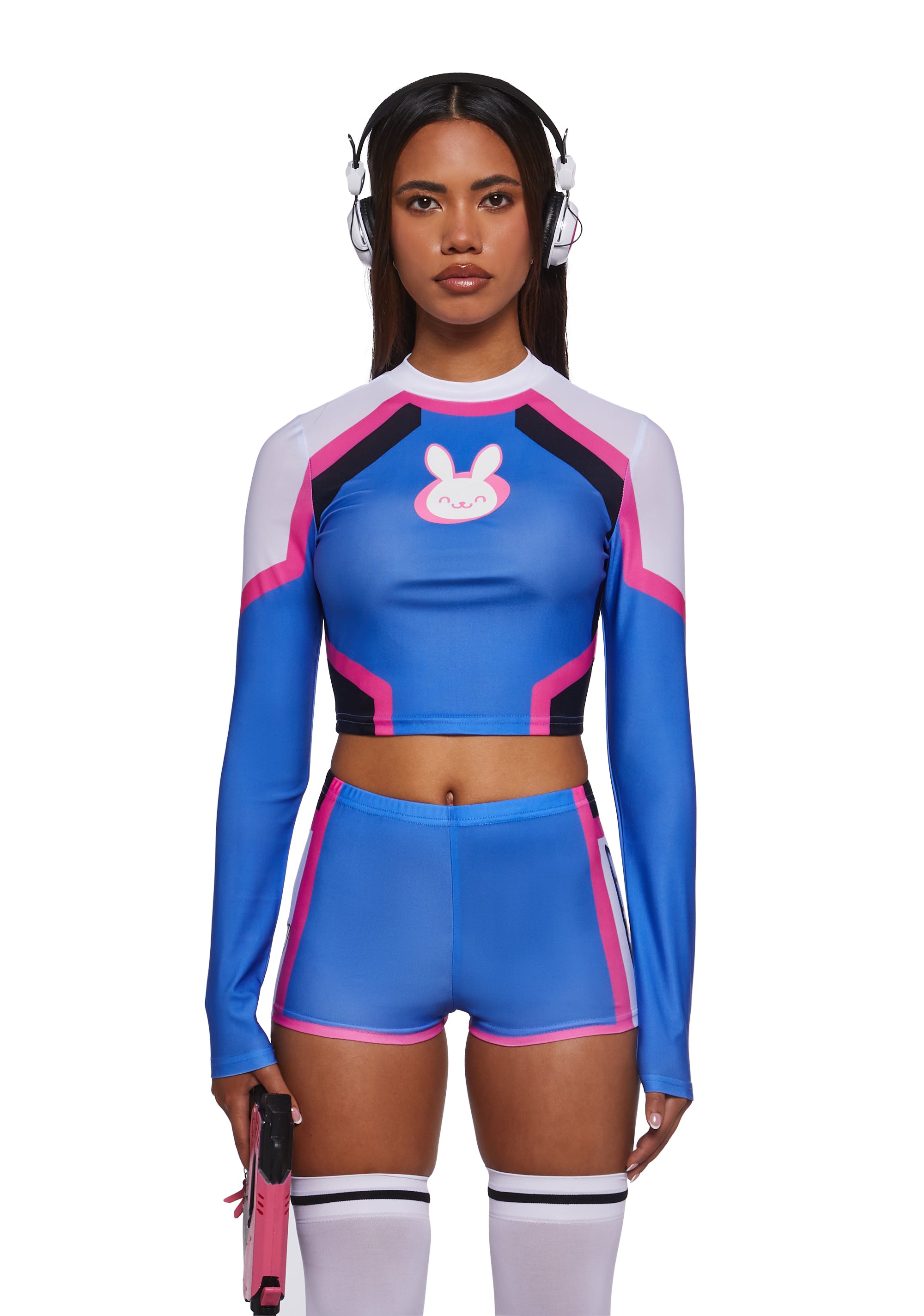 Womens Sexy Halloween JRPG D.VA Overwatch Video Game Girl Costume ...