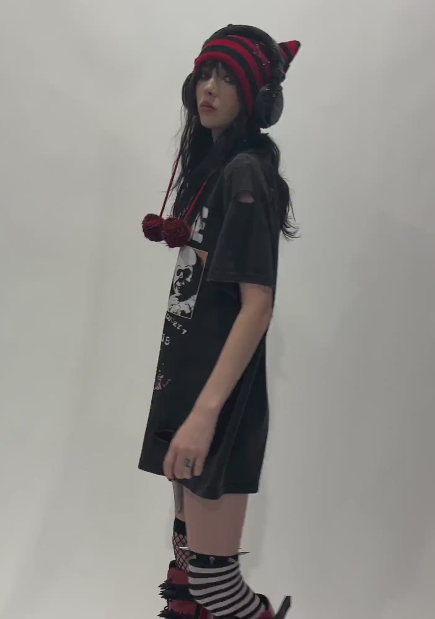 Dolls Kill X WB Horror Oversized Tee-Black