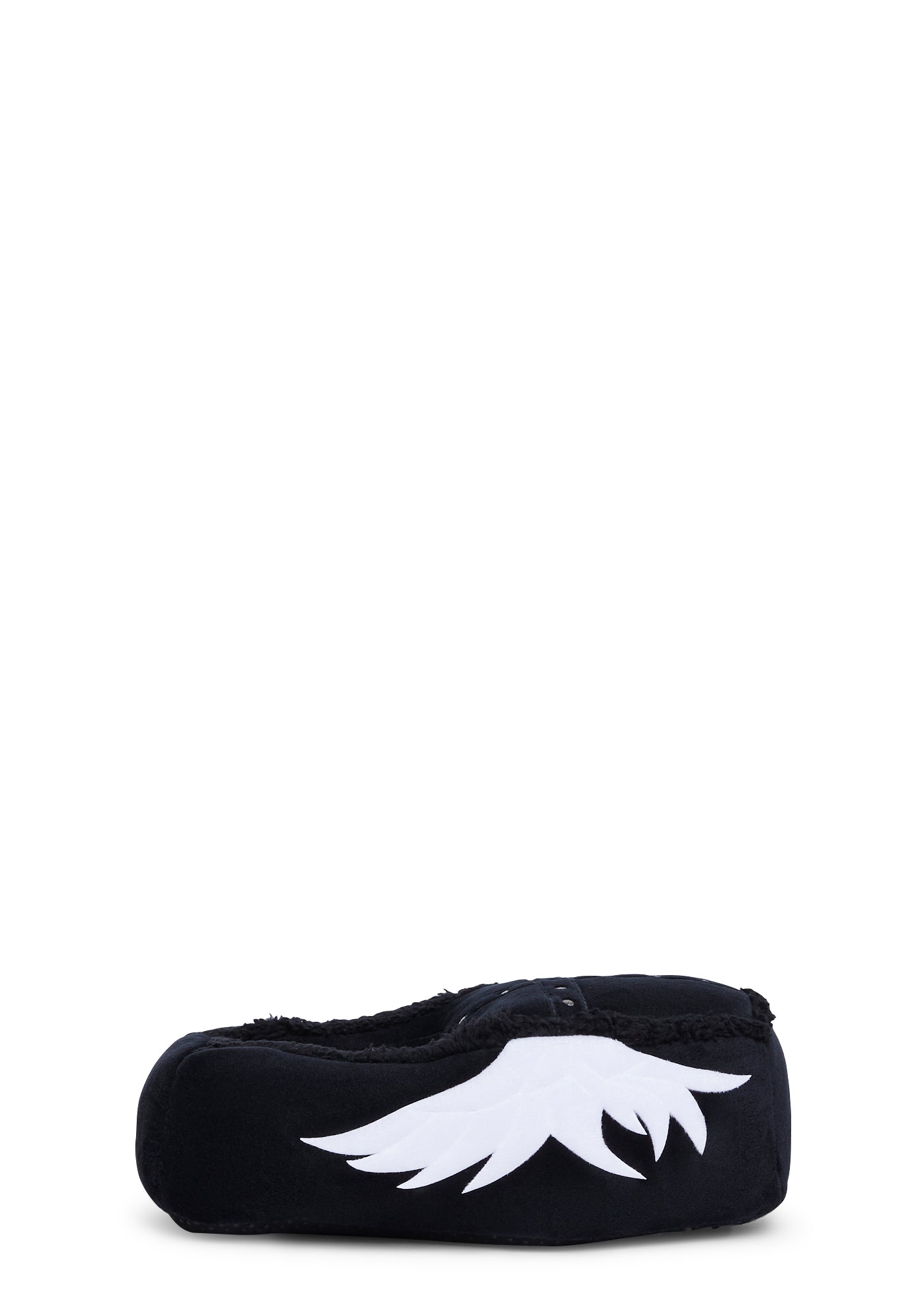 Coffin With Wings Plush Slippers - Black – Dolls Kill