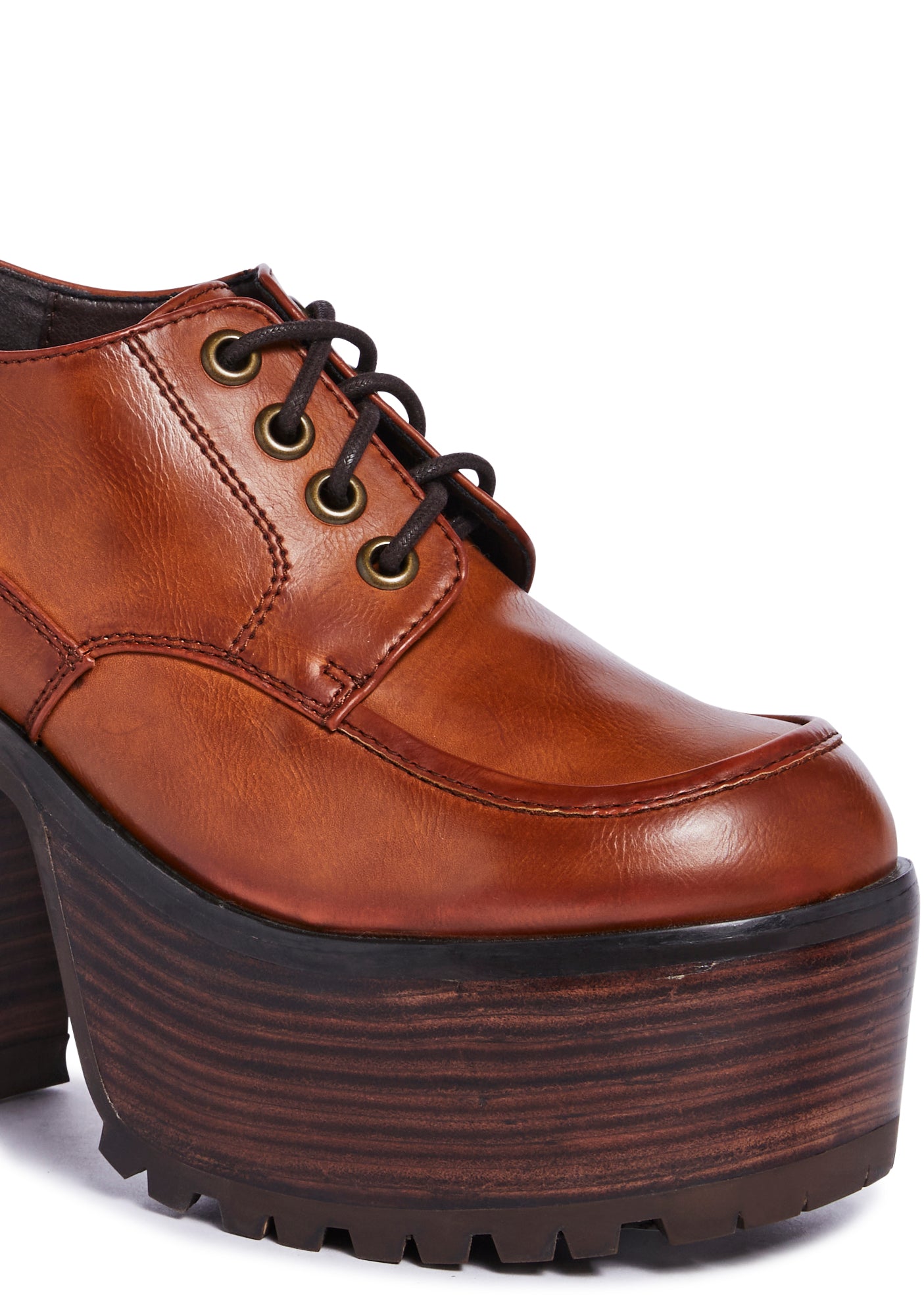 platform shoes brown