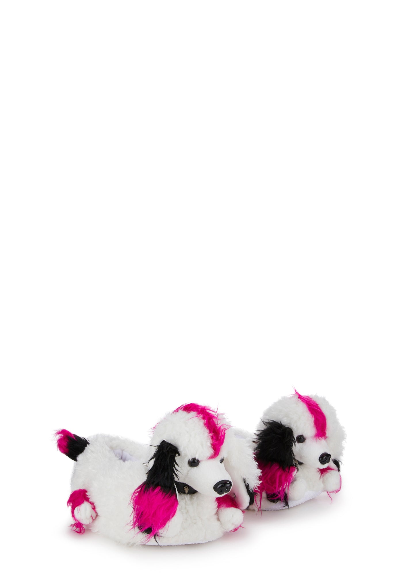 Dolls Kill x Elvira Gonk Dog Slippers - White