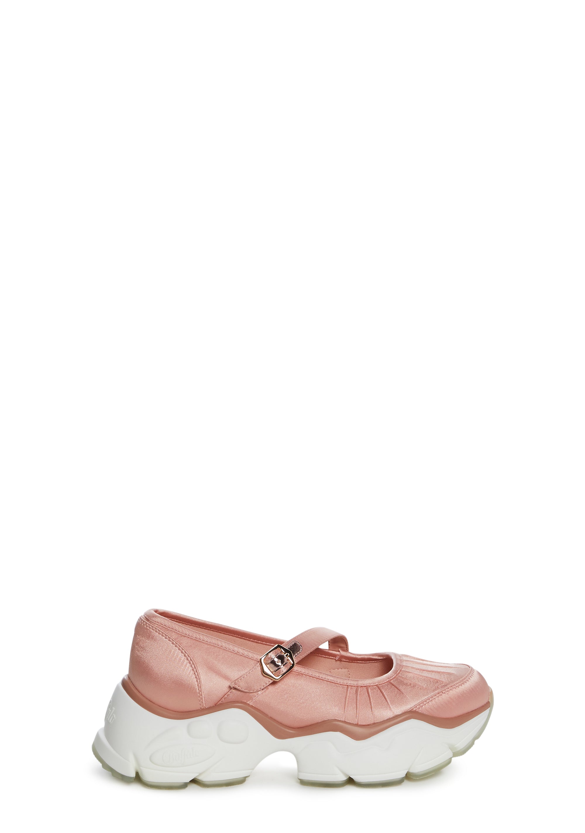 Buffalo London Platform Satin Ballet Platform Mary Janes - Pink – Dolls ...