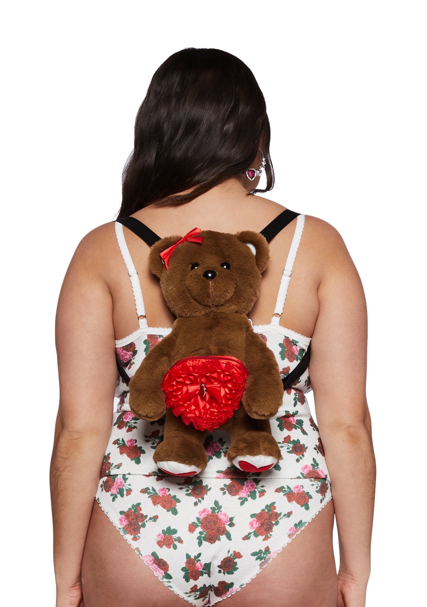 Sugar Thrillz Plush Teddy Bear Heart Backpack- Brown – Dolls Kill