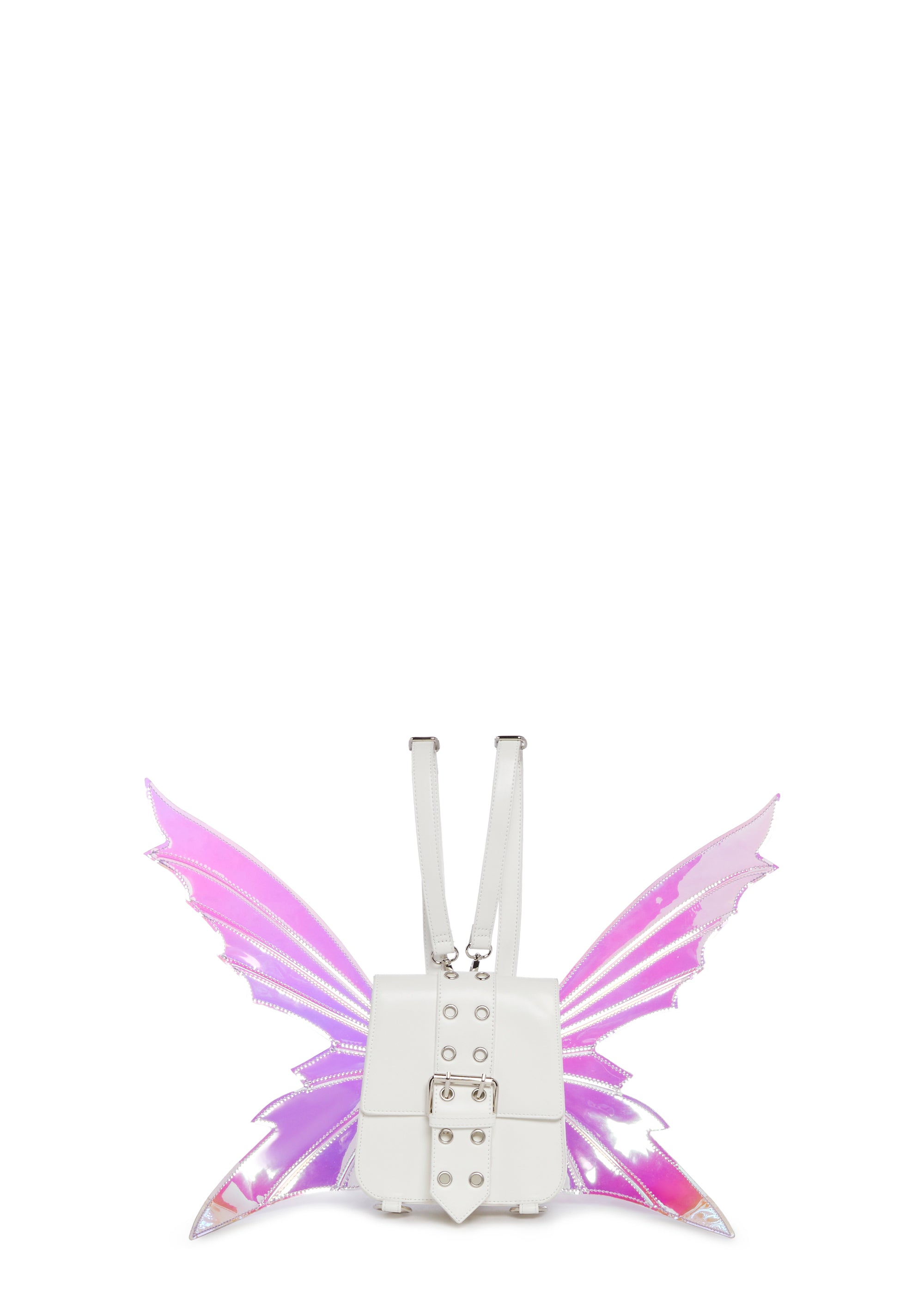 Current Mood Iridescent Fairy Wing Mini Backpack - White – Dolls Kill
