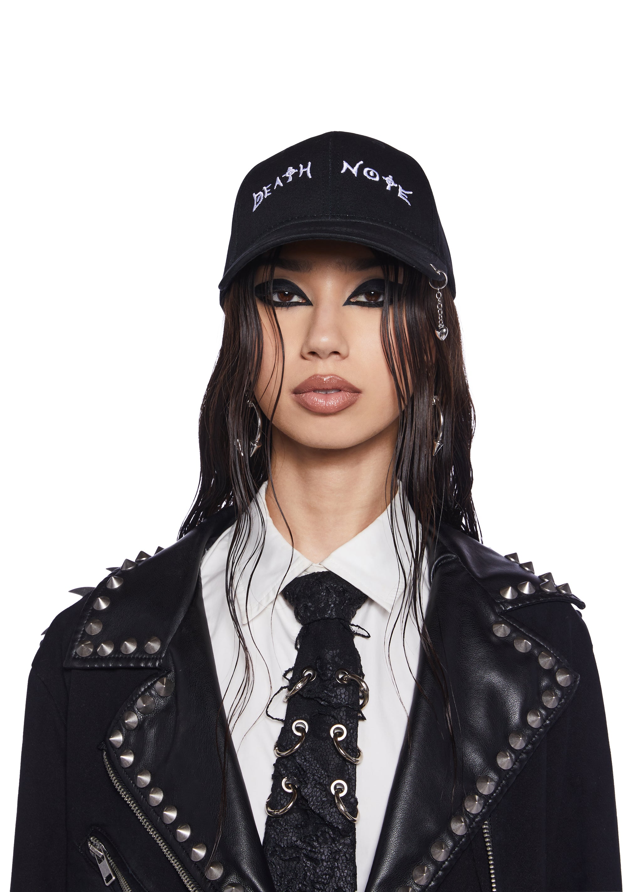 Dolls Kill x Death Note Dad Cap With Ryuk Charm - Black